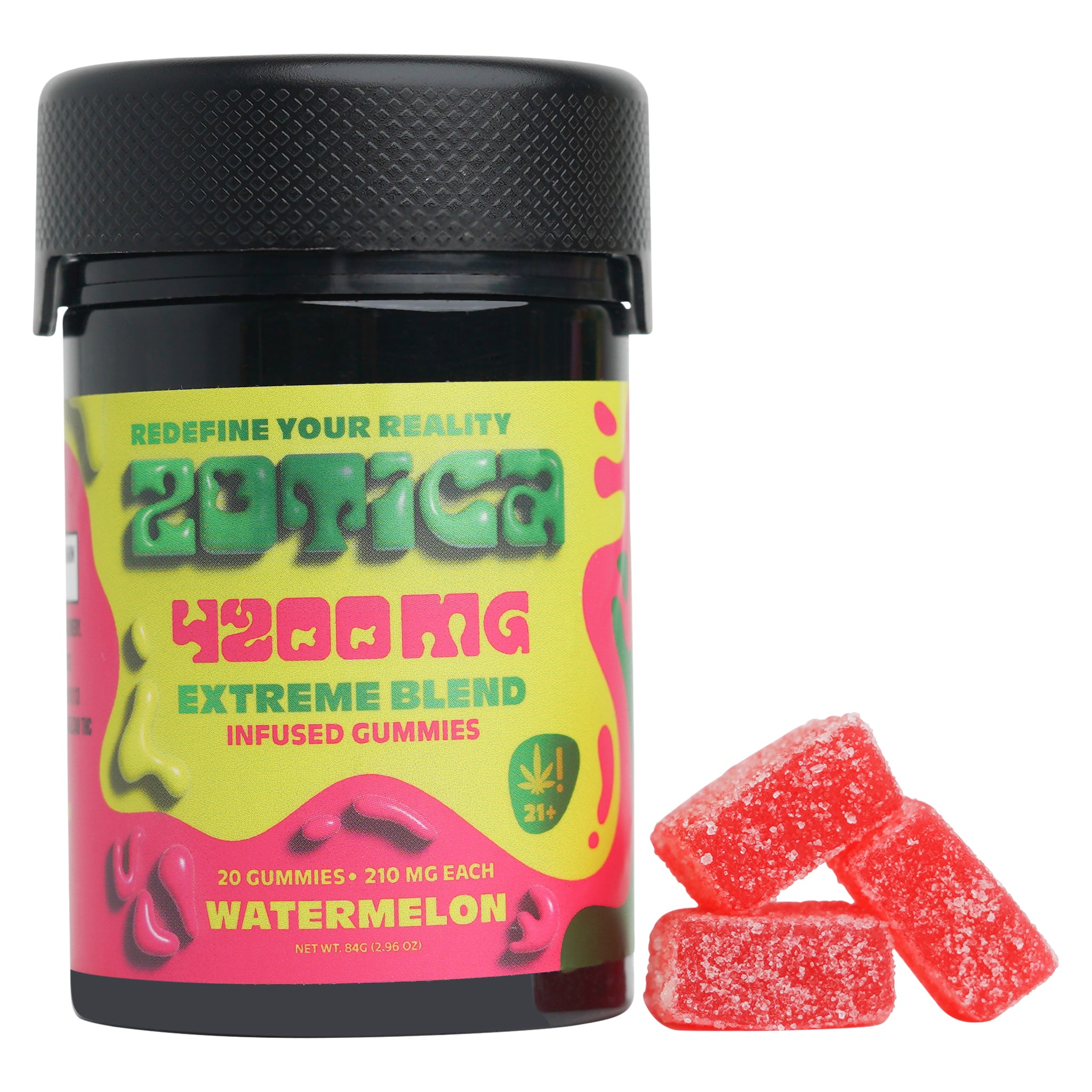 Zotica Extreme Blend Watermelon Gummies - 4200mg - Everything 420