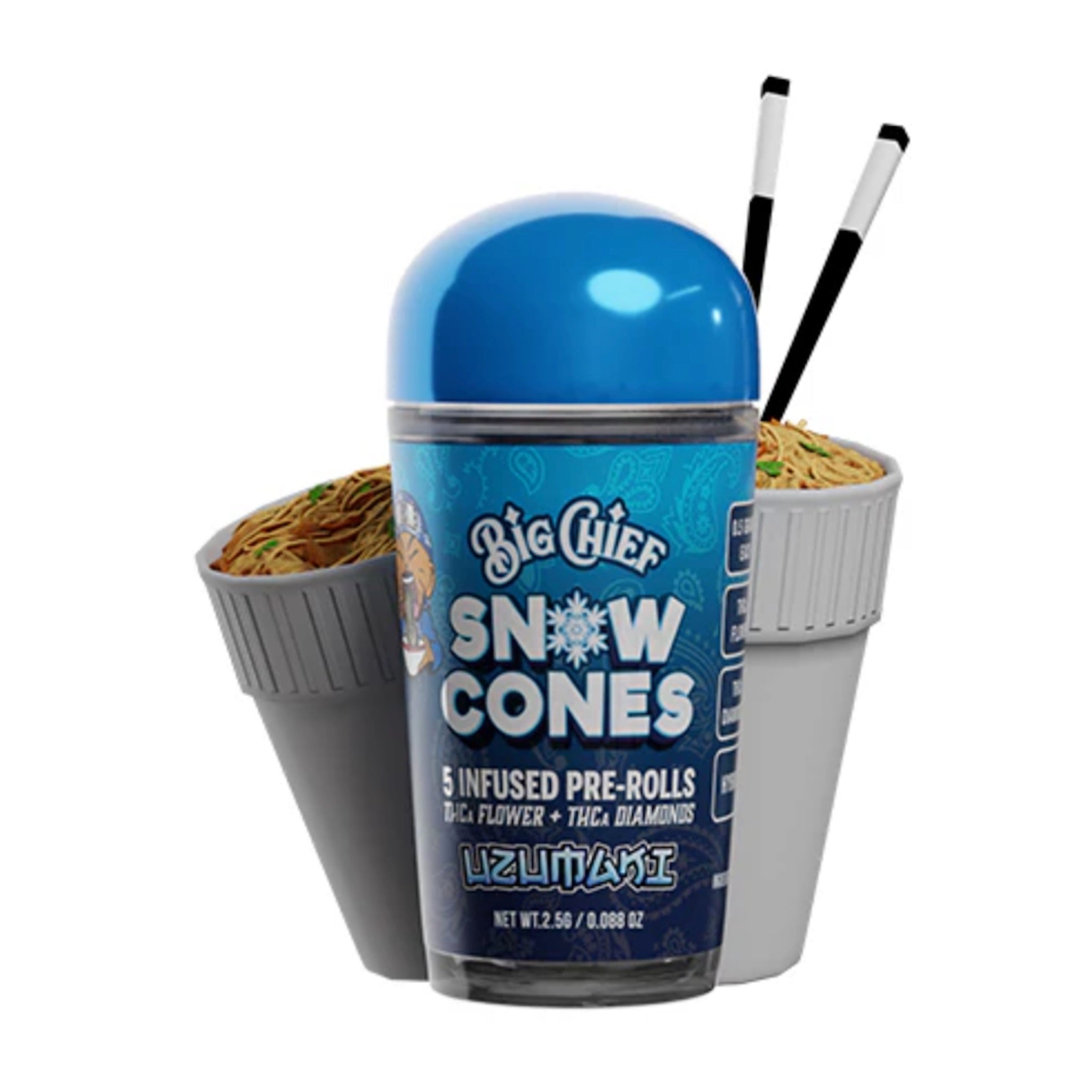 Big Chief THC-A Snow Cone Pre-rolls - 5ct - Everything 420