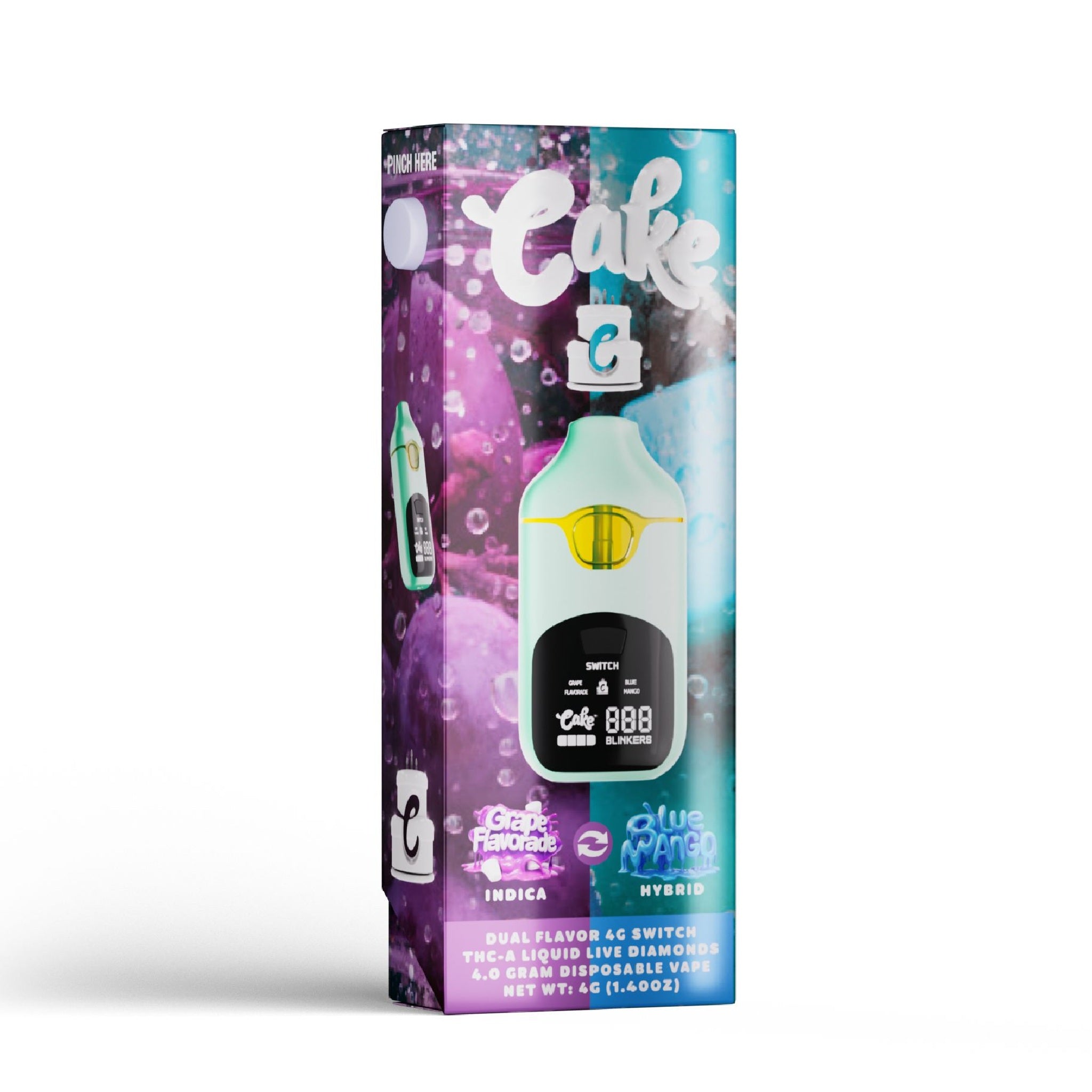 Cake Dual Flavor Liquid Live Diamonds THC-A Vaporizer - 4000mg ...