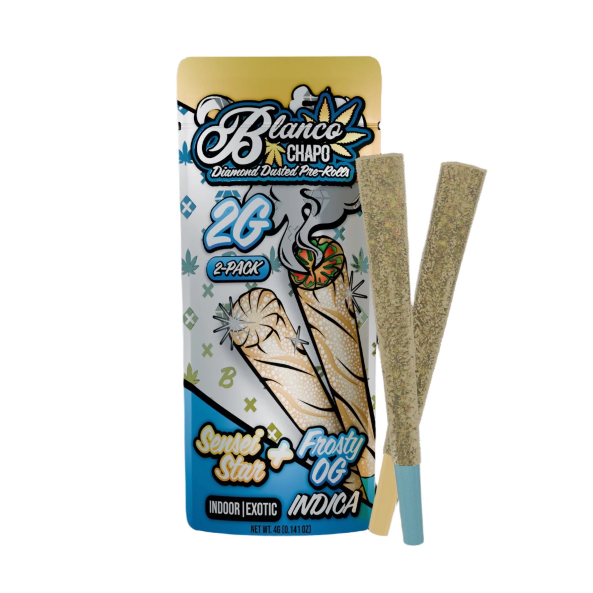 Chapo Blanco Diamond Dusted THC-A Duo Pre-Roll - 2g - Everything 420
