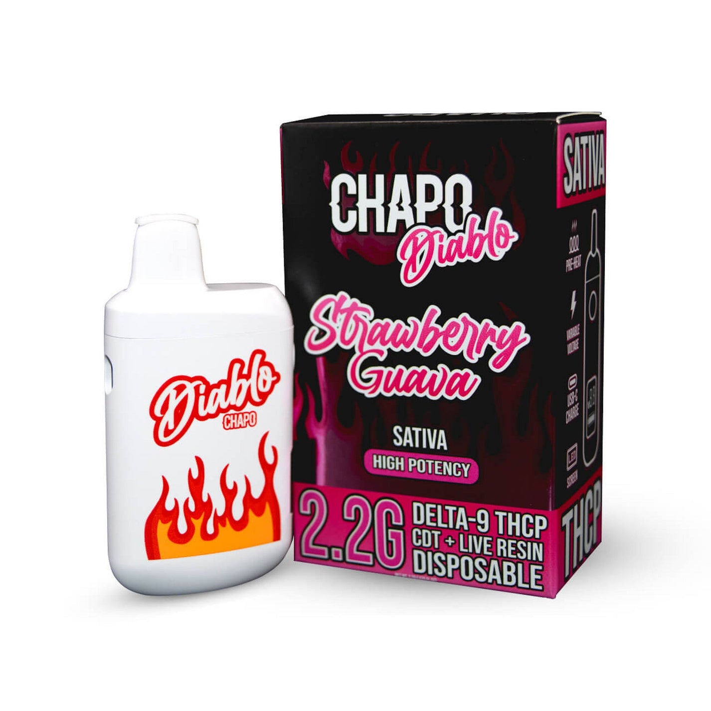 Chapo Diablo Live Resin THC-P Vaporizer - 2200mg - Everything 420