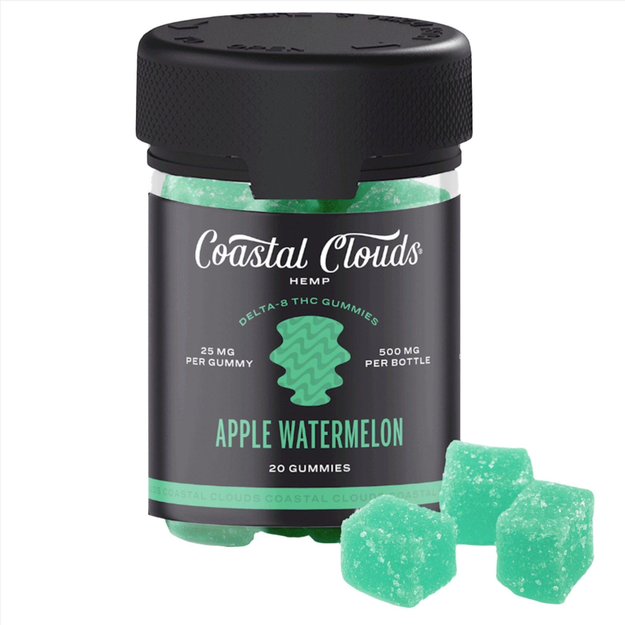 Coastal Clouds Delta 8 Apple Watermelon Gummies - 500mg - Everything 420