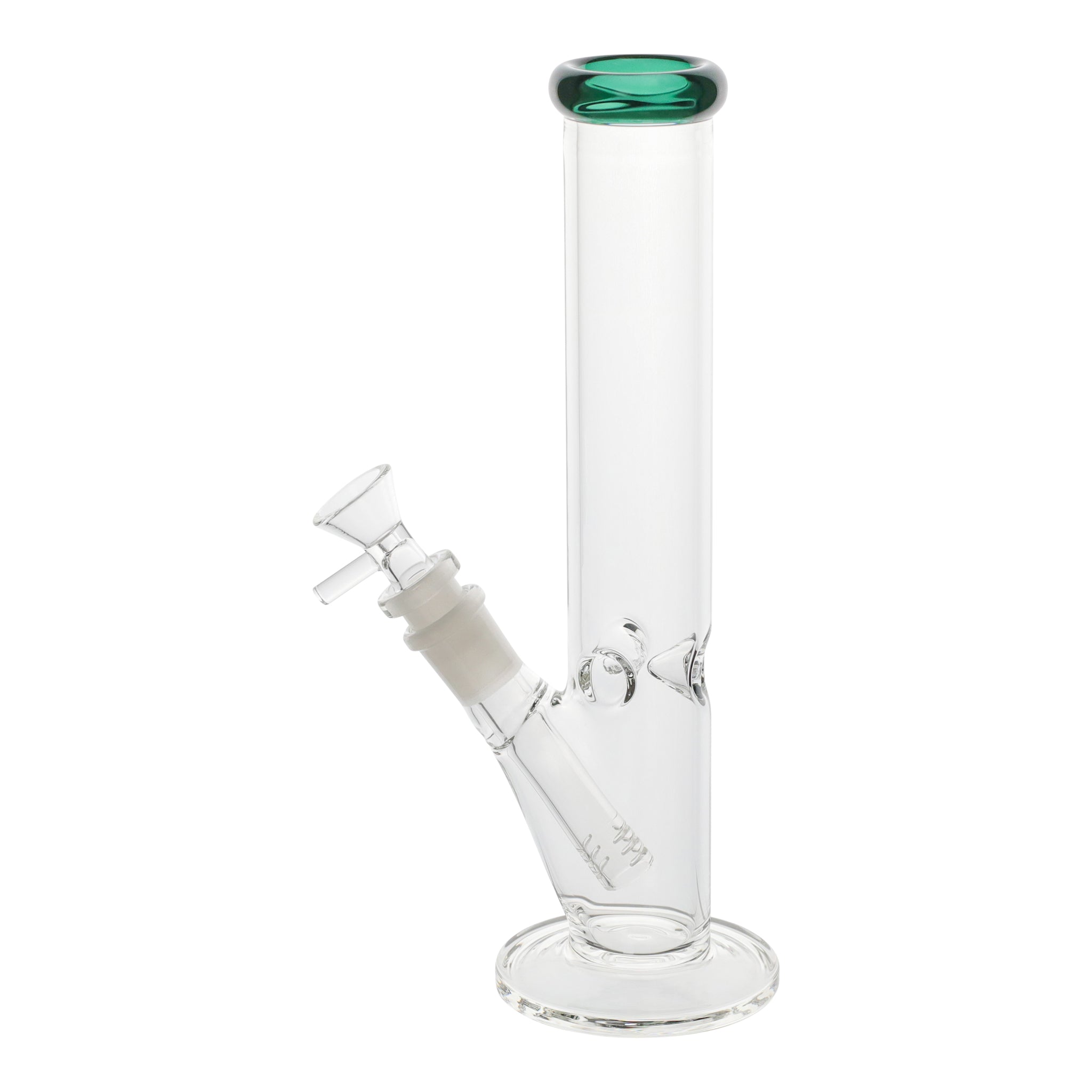 Colored Tip Straight Tube Bong - 11in - Everything 420