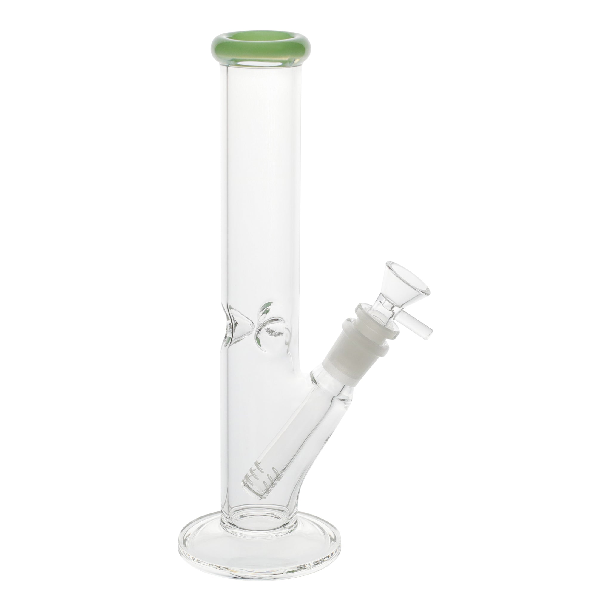Colored Tip Straight Tube Bong - 11in - Everything 420