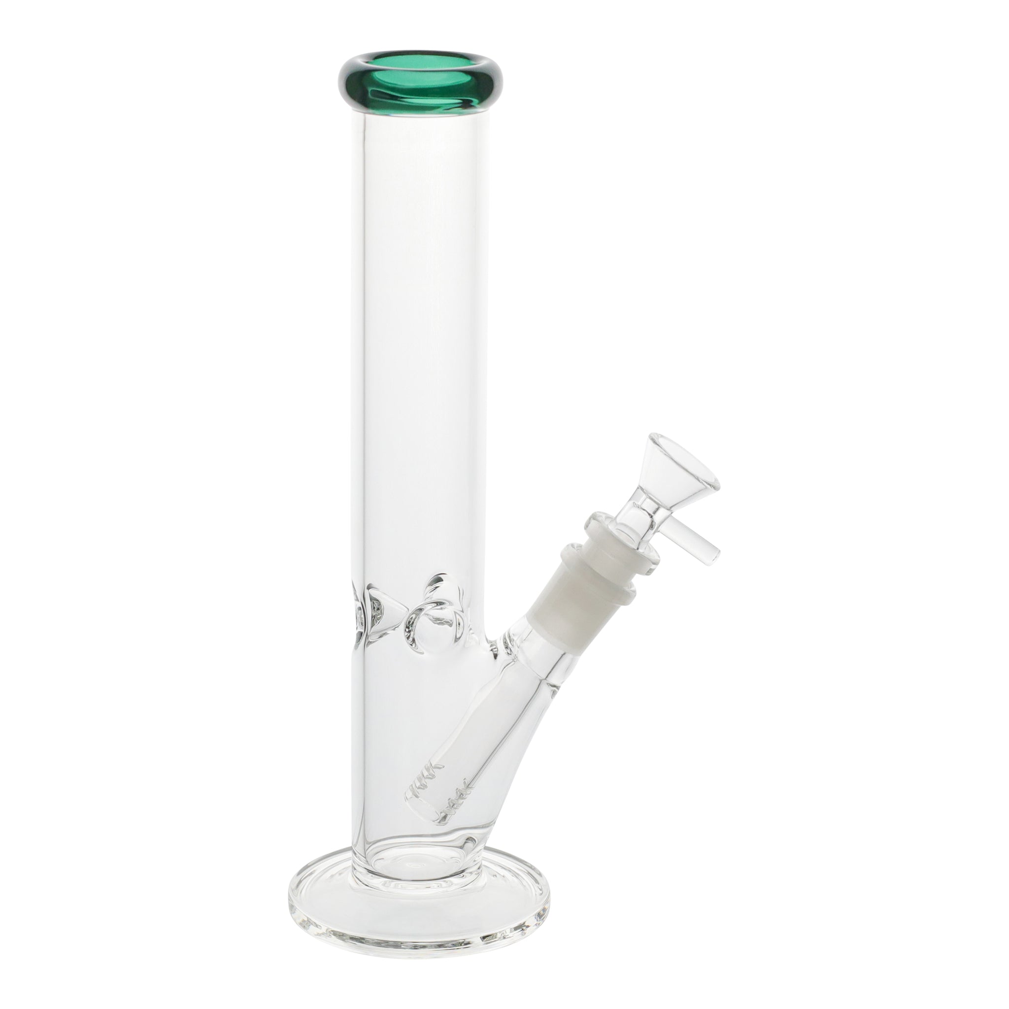 Colored Tip Straight Tube Bong - 11in - Everything 420