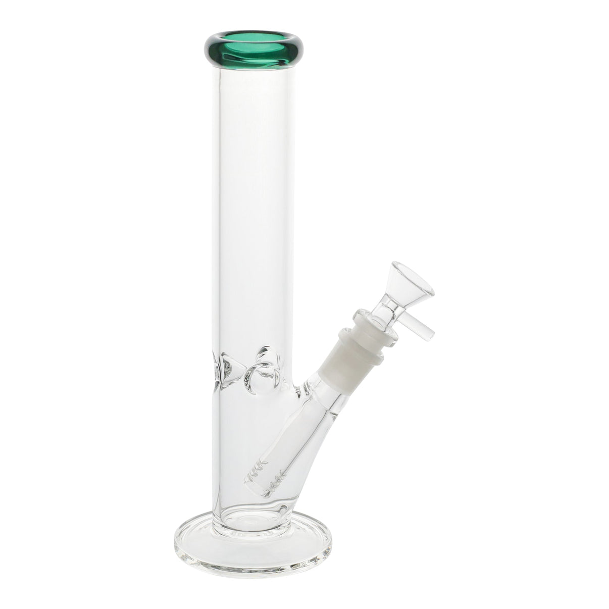 Colored Tip Straight Tube Bong - 11in - Everything 420