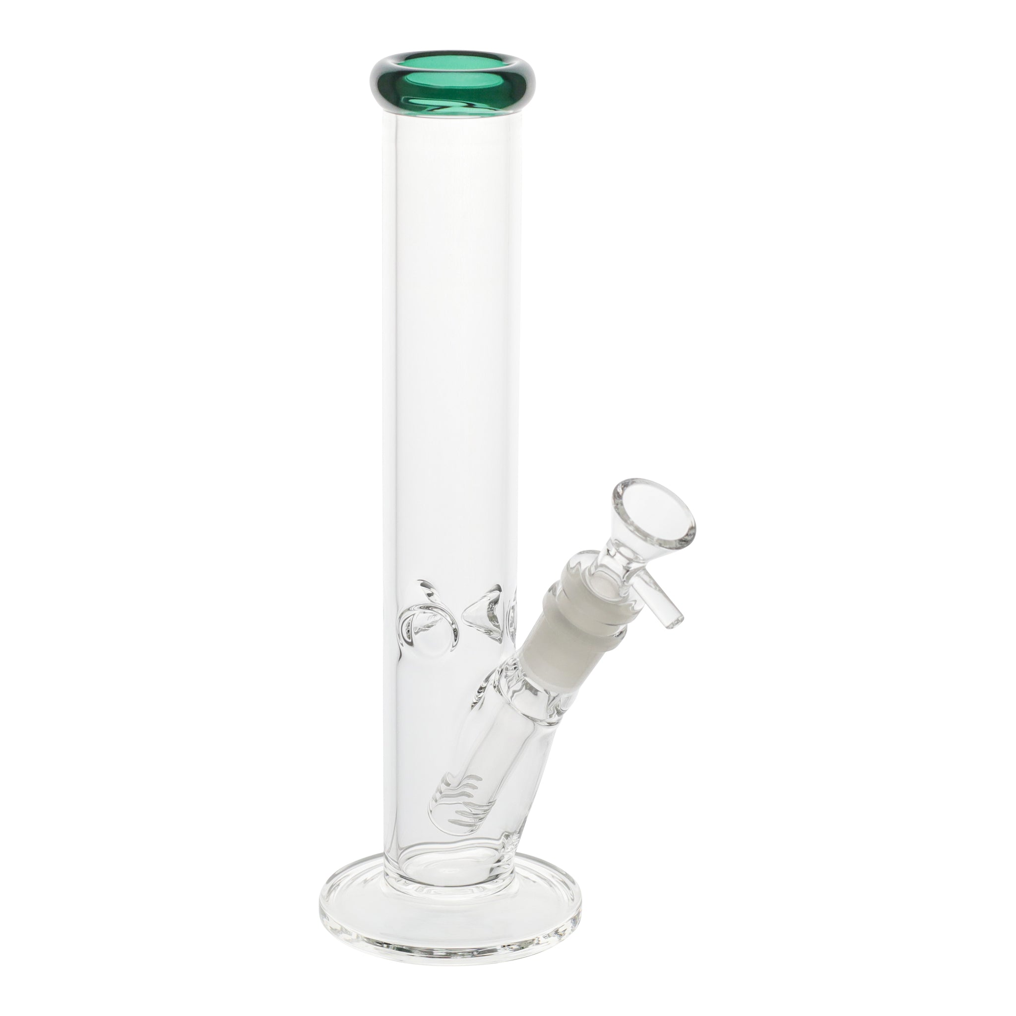 Colored Tip Straight Tube Bong - 11in - Everything 420