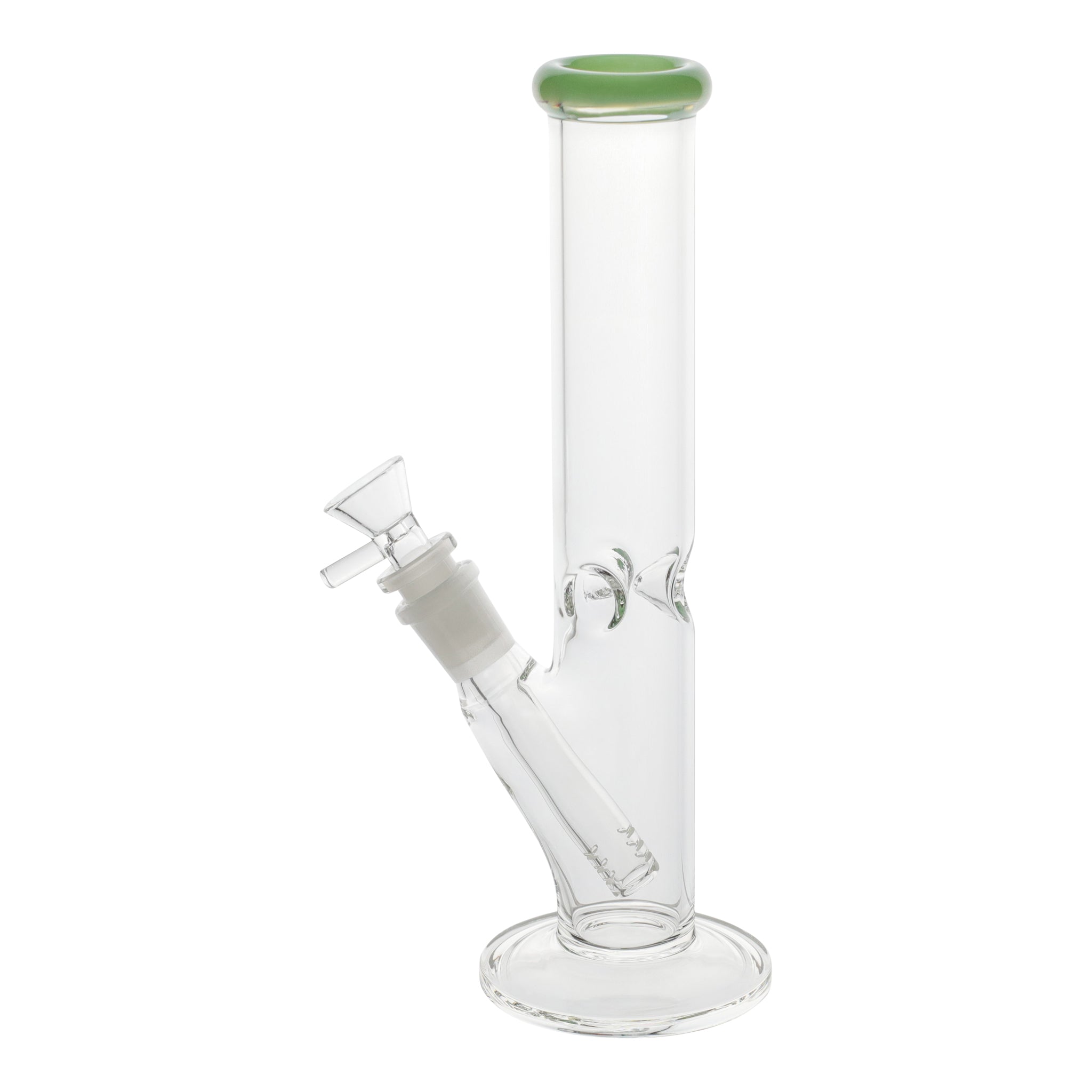 Colored Tip Straight Tube Bong - 11in - Everything 420
