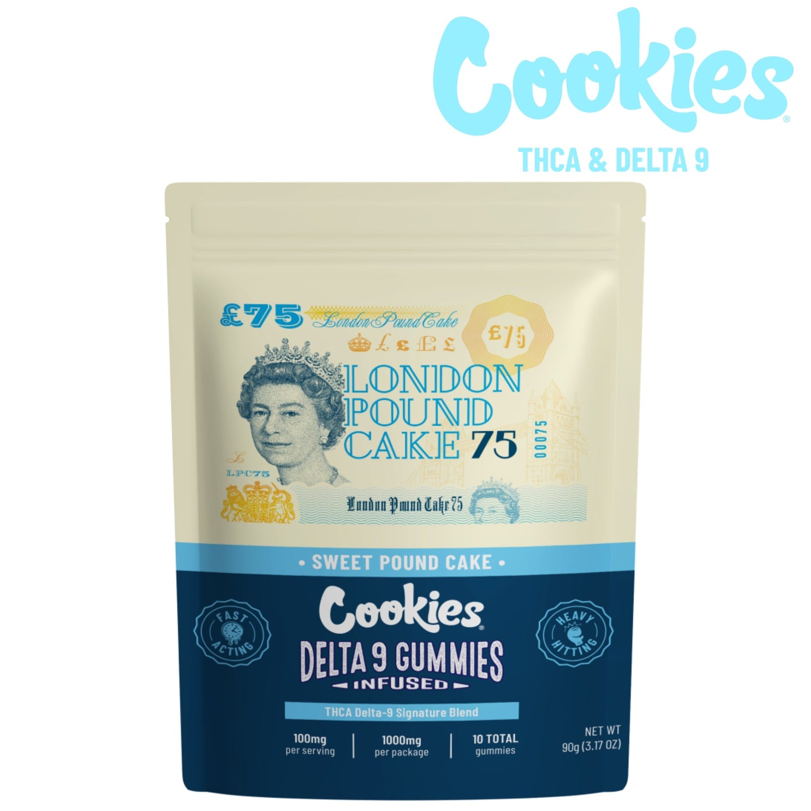 Cookies London Pound Cake THC-A + Delta 9 Gummies - 10ct - Everything 420