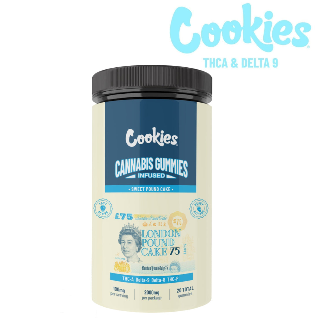 Cookies Sweet Pound Cake THC-A + Delta 9 Gummies - 25ct - Everything 420