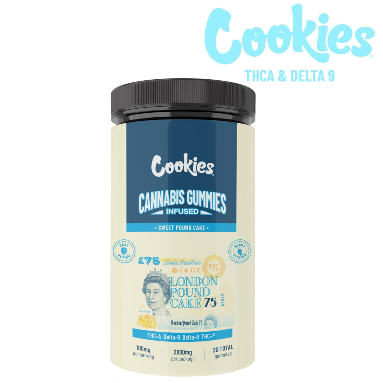 Cookies Sweet Pound Cake THC-A + Delta 9 Gummies - 25ct - Everything 420