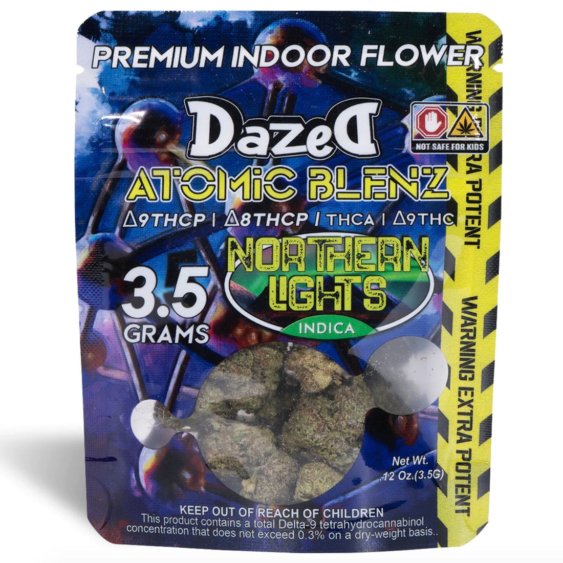 Dazed Atomic Blenz Northern Lights THC-A Flower - 3.5g - Everything 420