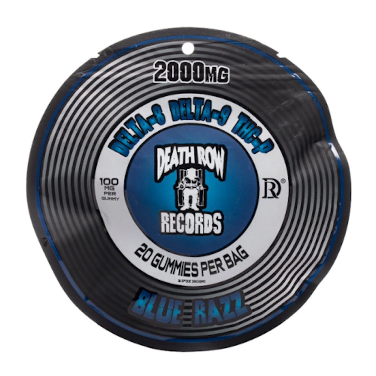 Death Row Signature Blend Blue Razz Gummies - 20ct - Everything 420