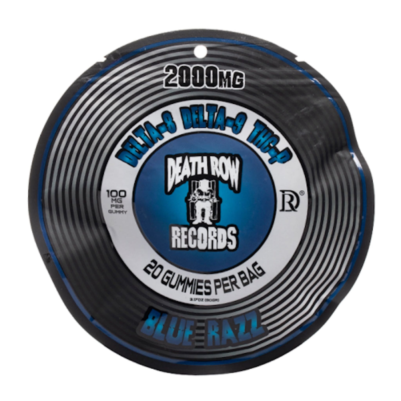 Death Row Signature Blend Blue Razz Gummies - 20ct - Everything 420