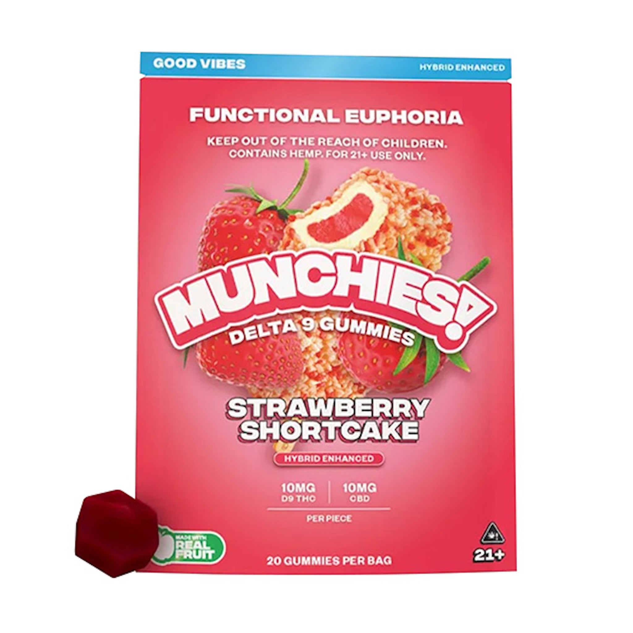 Delta Munchies Functional Euphoria Delta 9 Boosted Gummies - 400mg (20 ...