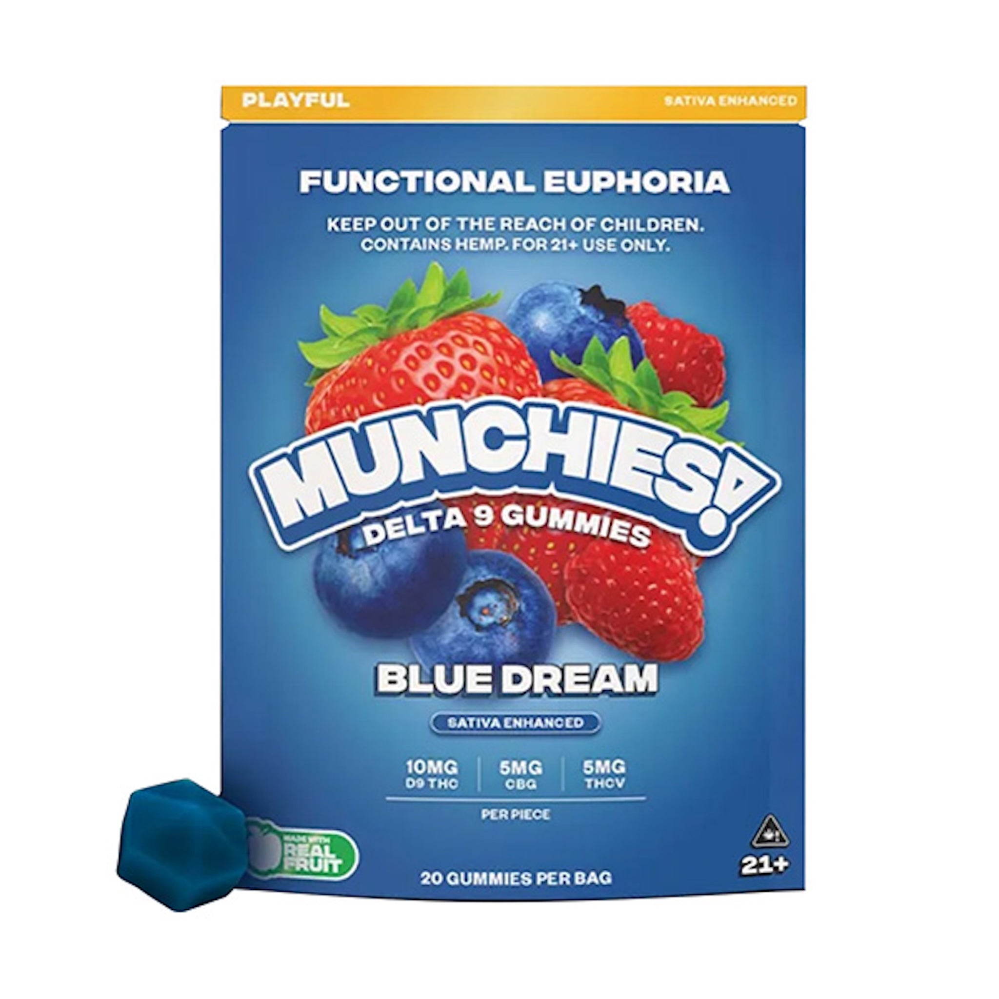 Delta Munchies Functional Euphoria Delta 9 Boosted Gummies - 400mg (20 ...