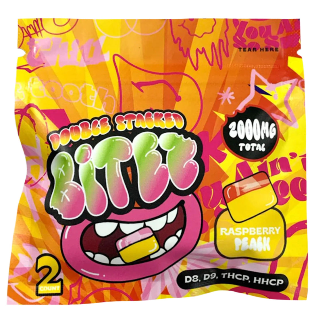 Double Stacked THC-P Bitez - 2000mg (2ct) - Everything 420