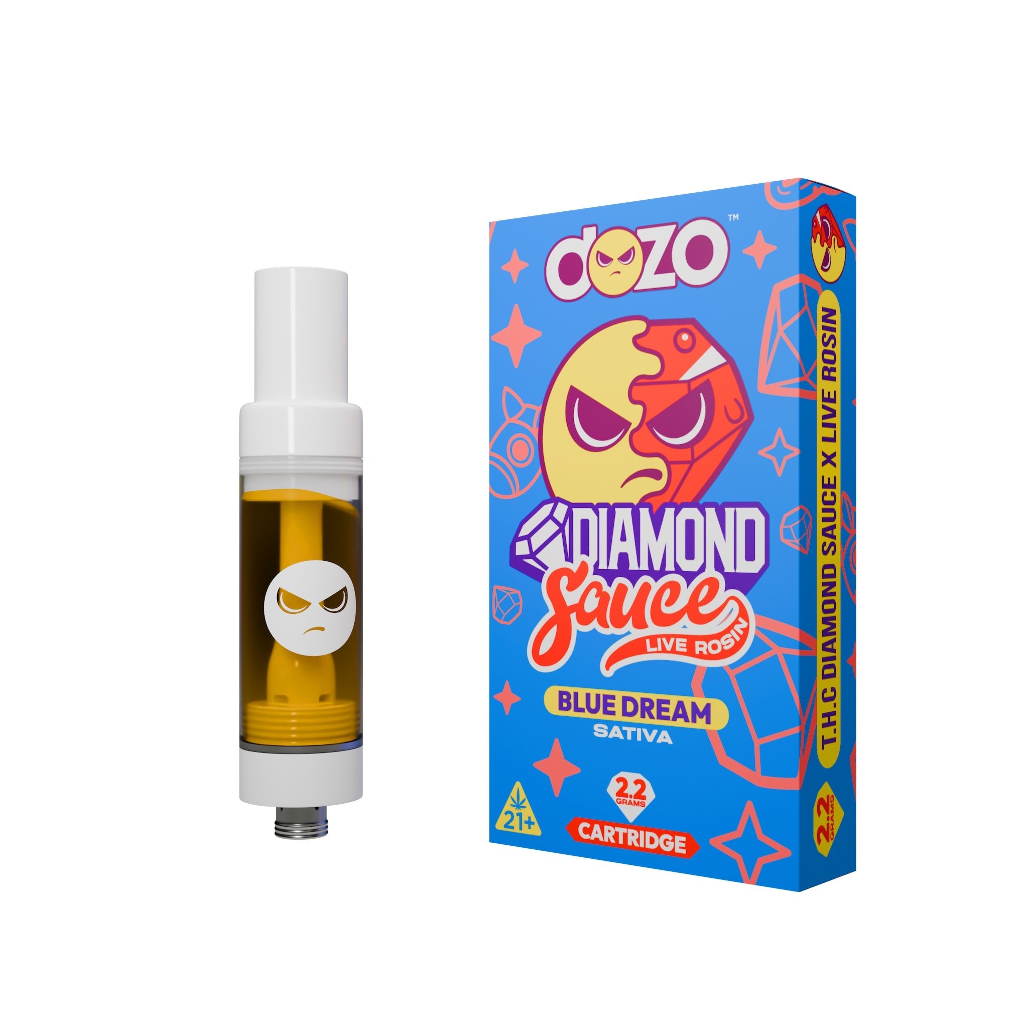 Dozo Diamond Sauce Blue Dream Cartridge - 2200mg - Everything 420