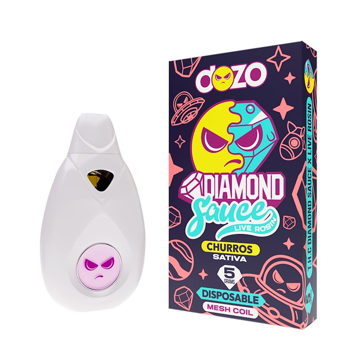 Dozo Diamond Sauce Live Rosin THC-A Vaporizer - 5000mg - Everything 420