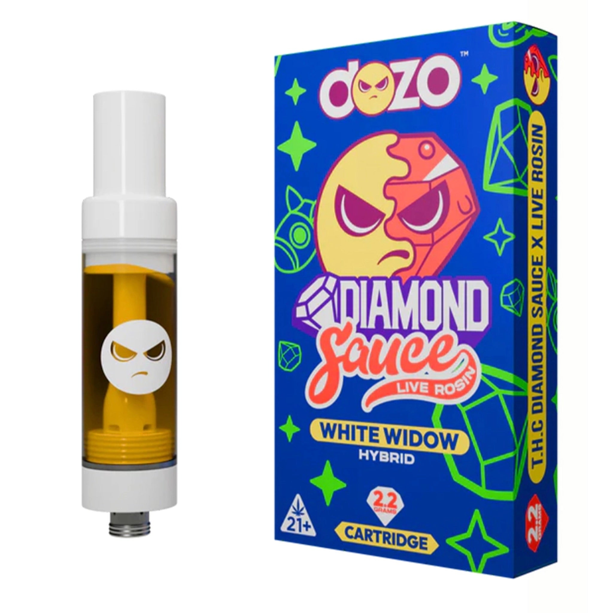 Dozo Diamond Sauce White Widow Cartridge - 2200mg - Everything 420