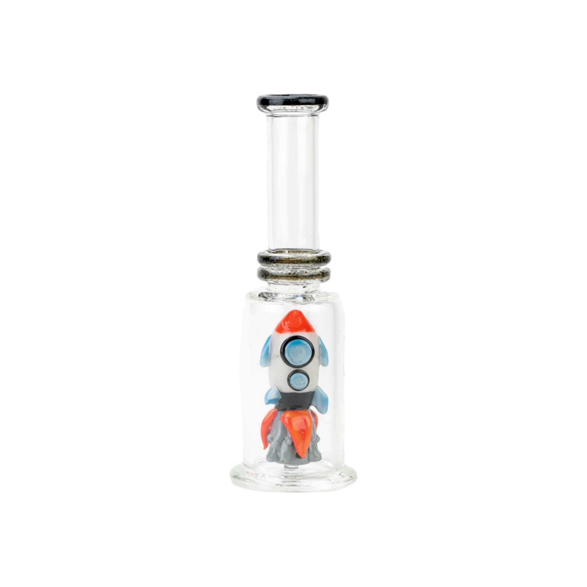 Empire Glassworks Rocket Ship GITD Mini Beaker - 8in - Everything 420