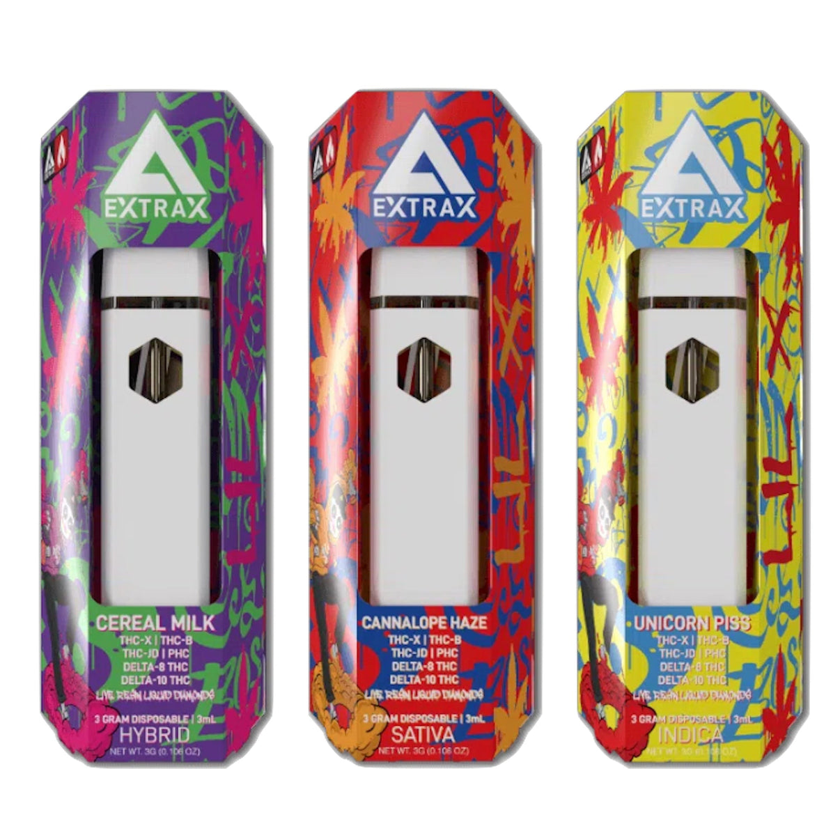 Extrax Thins THC-X + THC-B Vaporizer - 3000mg - Everything 420