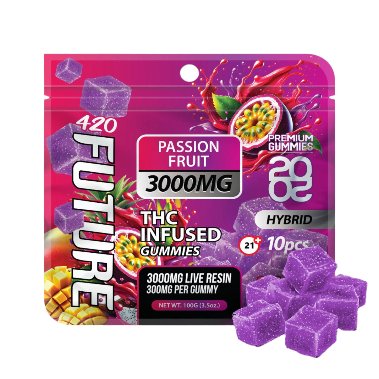 Future THC-A Infused Passion Fruit Gummies - 3000mg - Everything 420