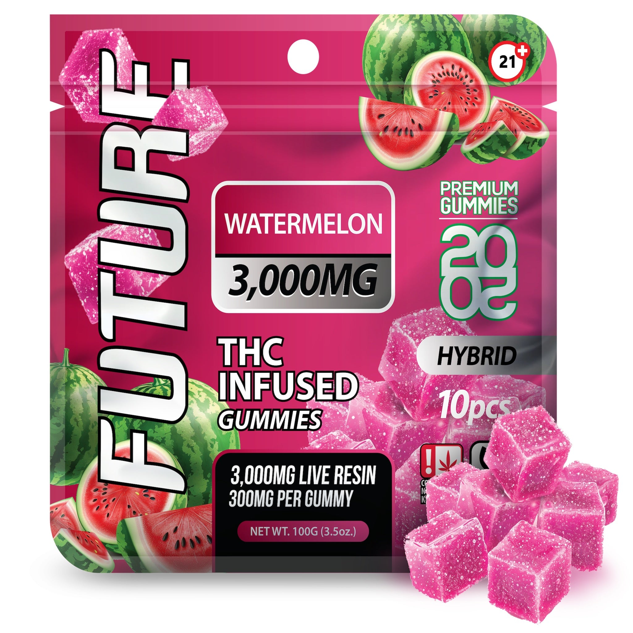 Future THC-A Infused Watermelon Gummies - 3000mg - Everything 420