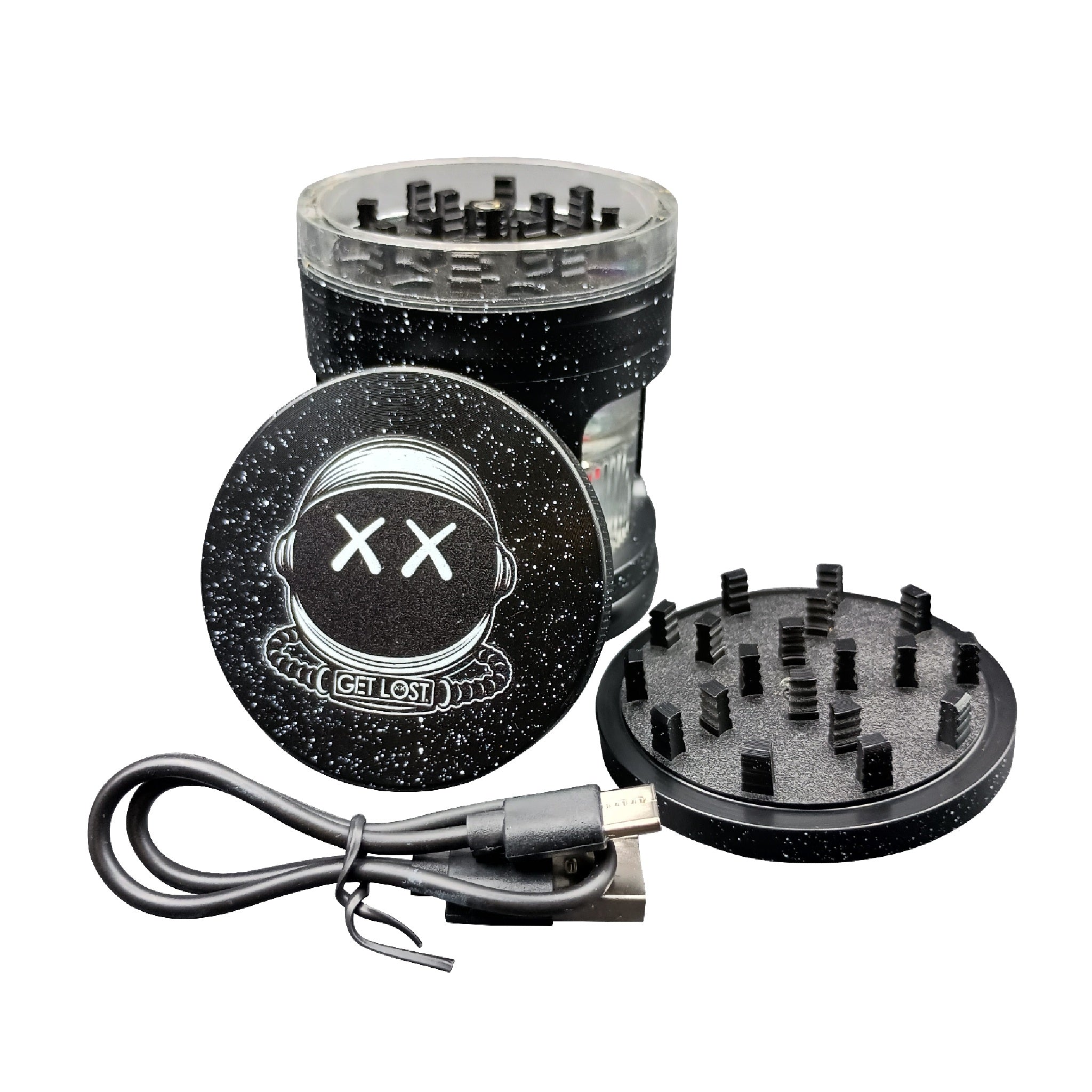 Get Lost Earth Shaker Grinder + Dispenser - Everything 420
