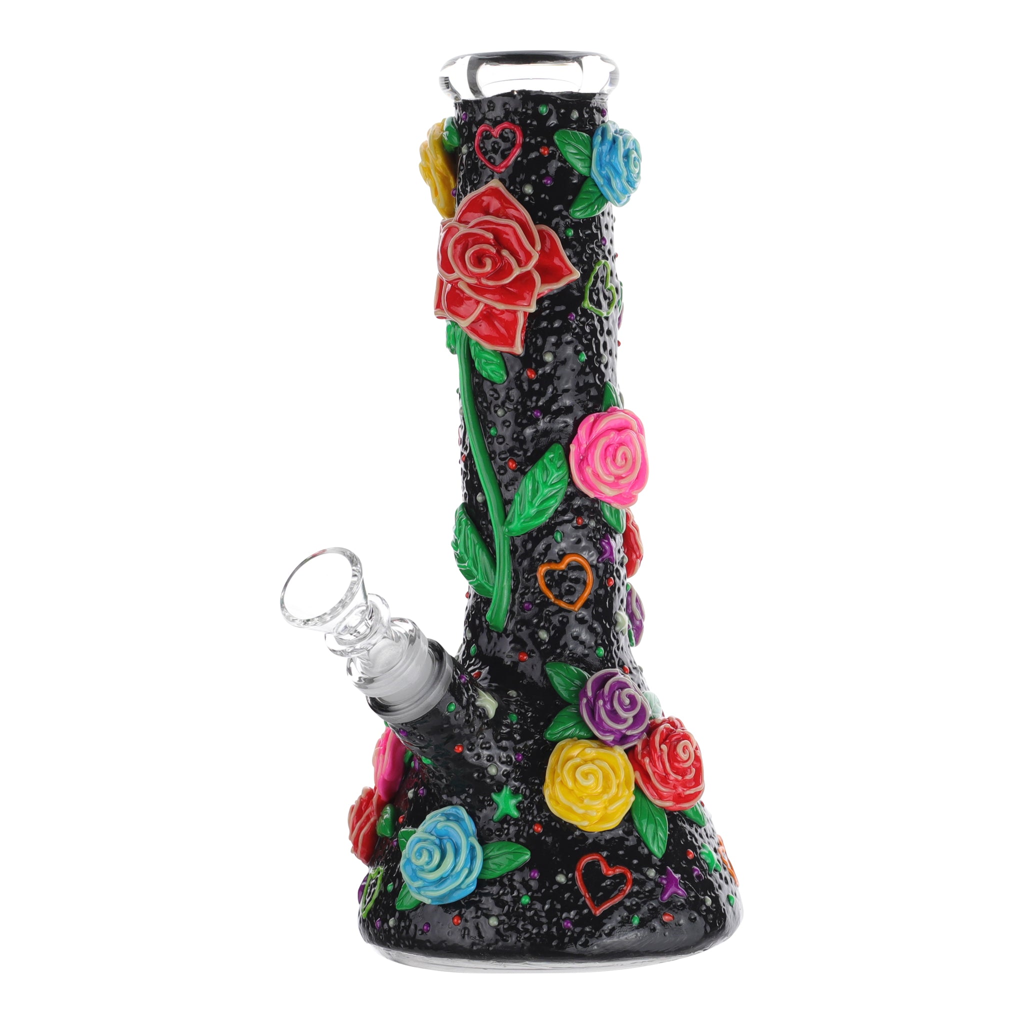GITD Flower Power Beaker Bong - 10in - Everything 420
