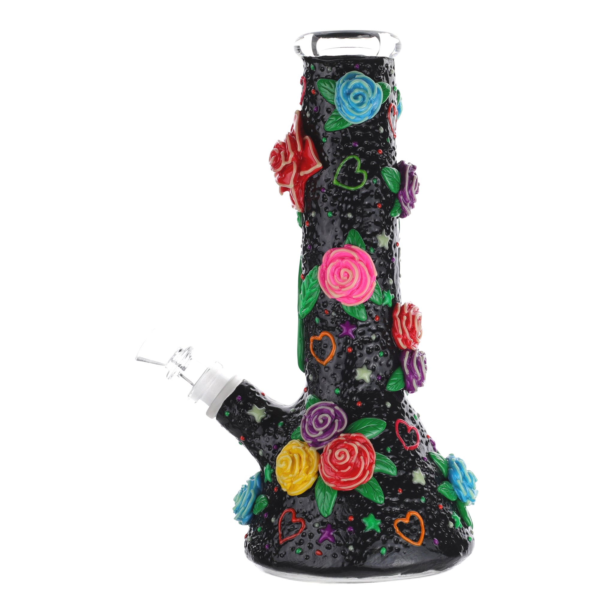 GITD Flower Power Beaker Bong - 10in - Everything 420