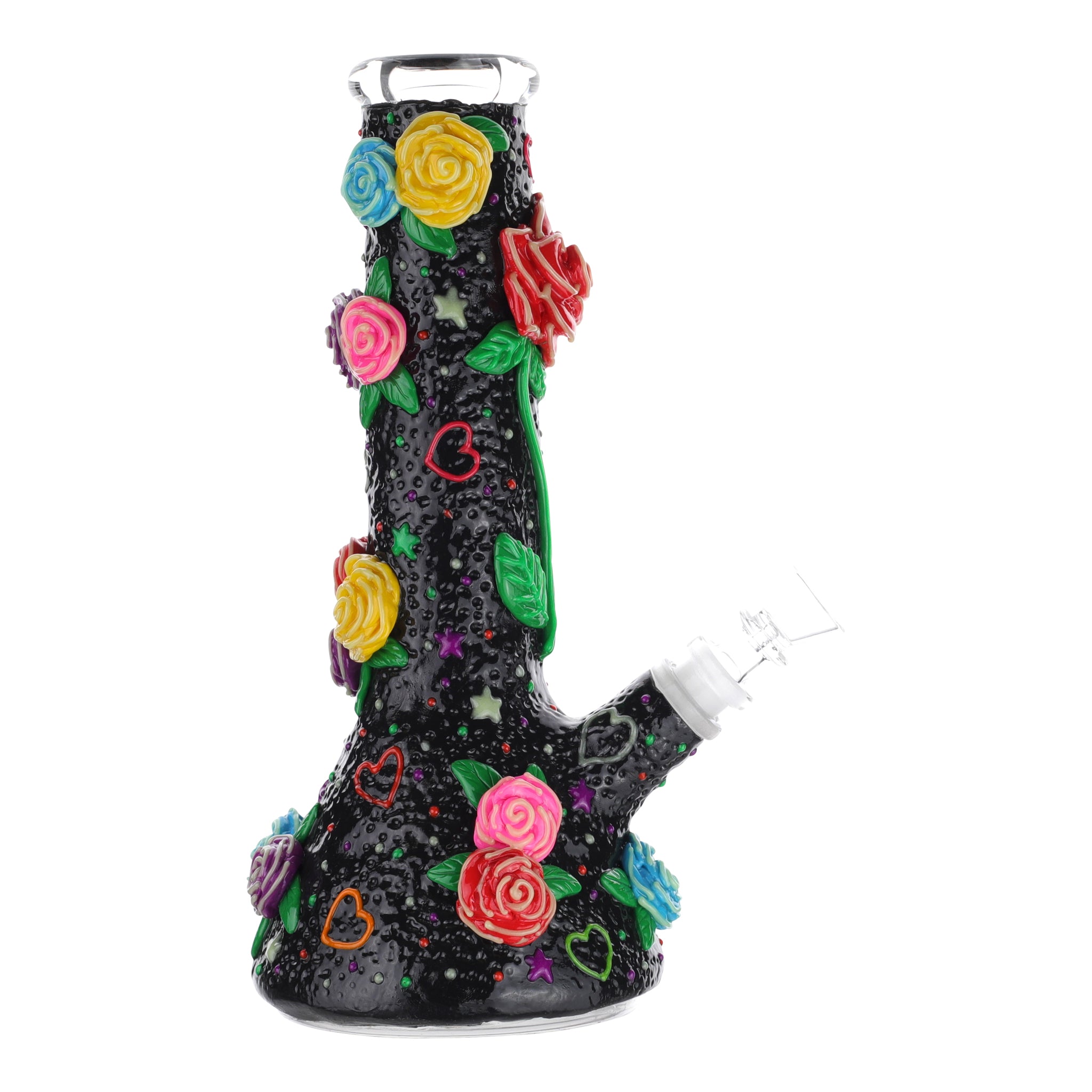 GITD Flower Power Beaker Bong - 10in - Everything 420