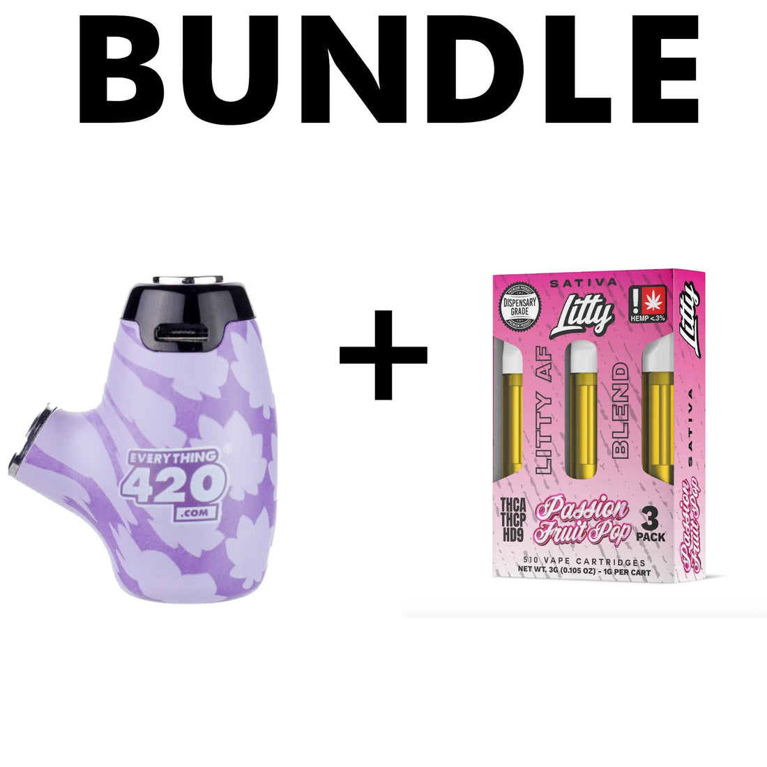 Litty AF Blend Passion Fruit Pop Cartridge - 3 Pack - Everything 420
