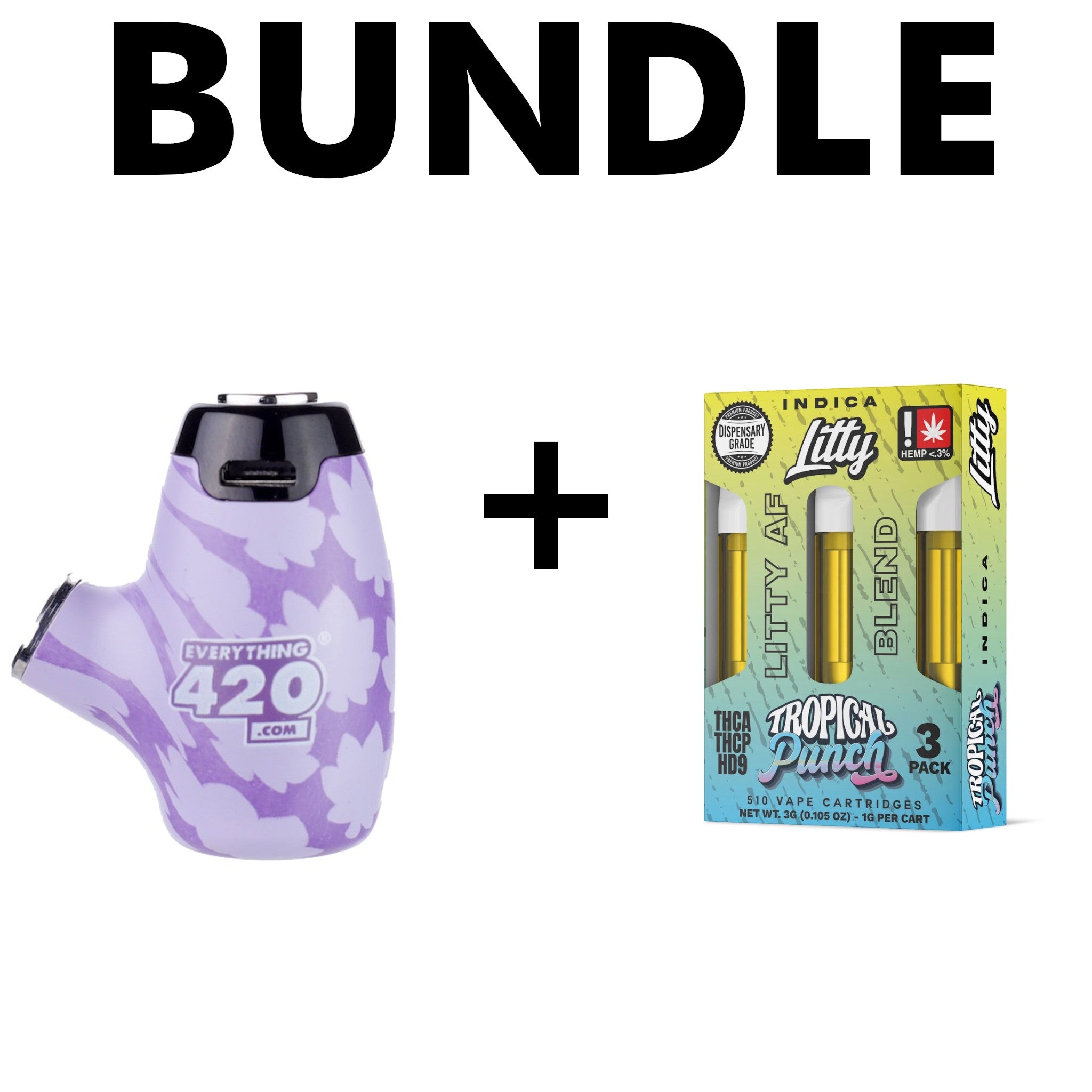 Litty AF Blend Tropical Punch Cartridge - 3 Pack - Everything 420