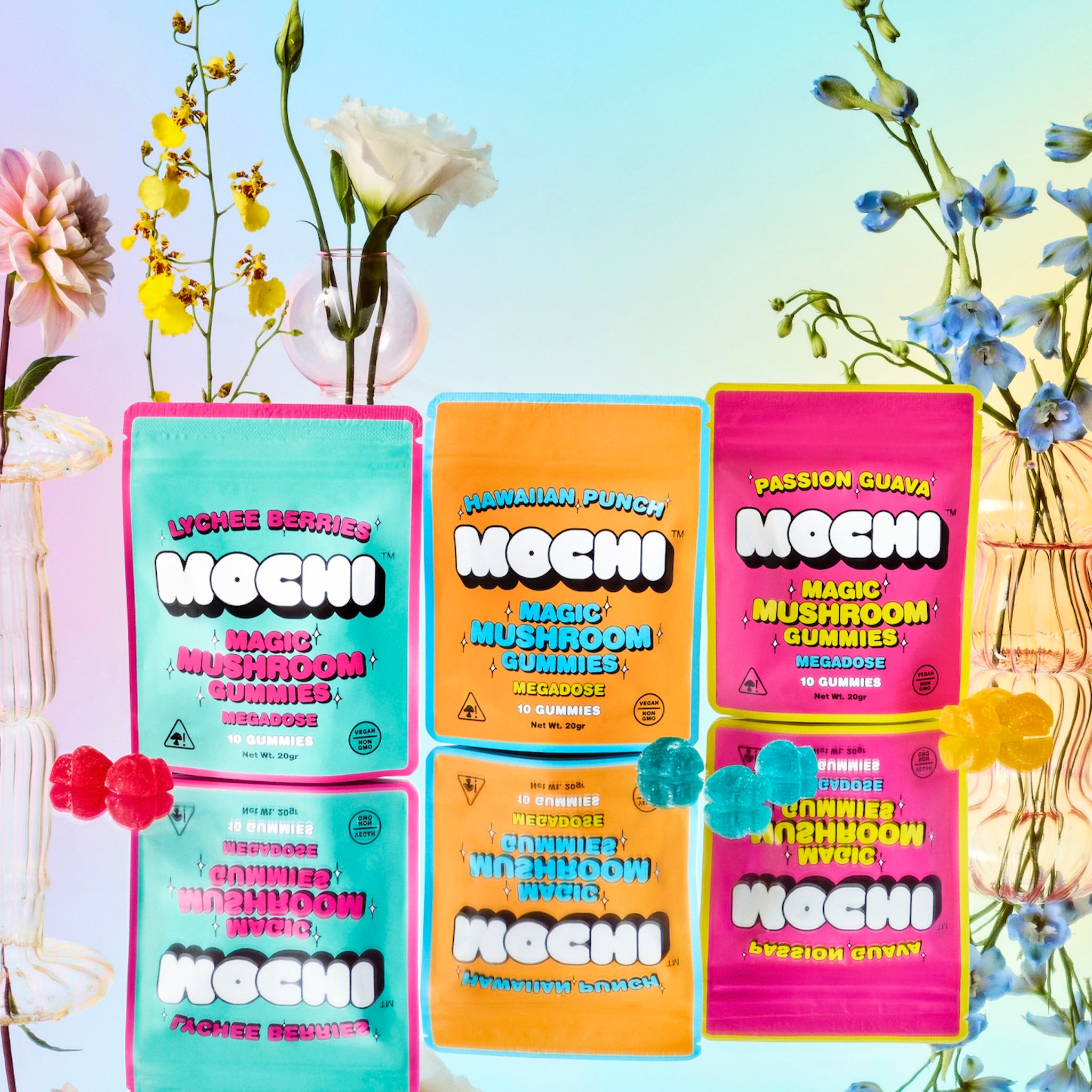 Mochi Magic Mushroom Hawaiian Punch Gummies - Everything 420