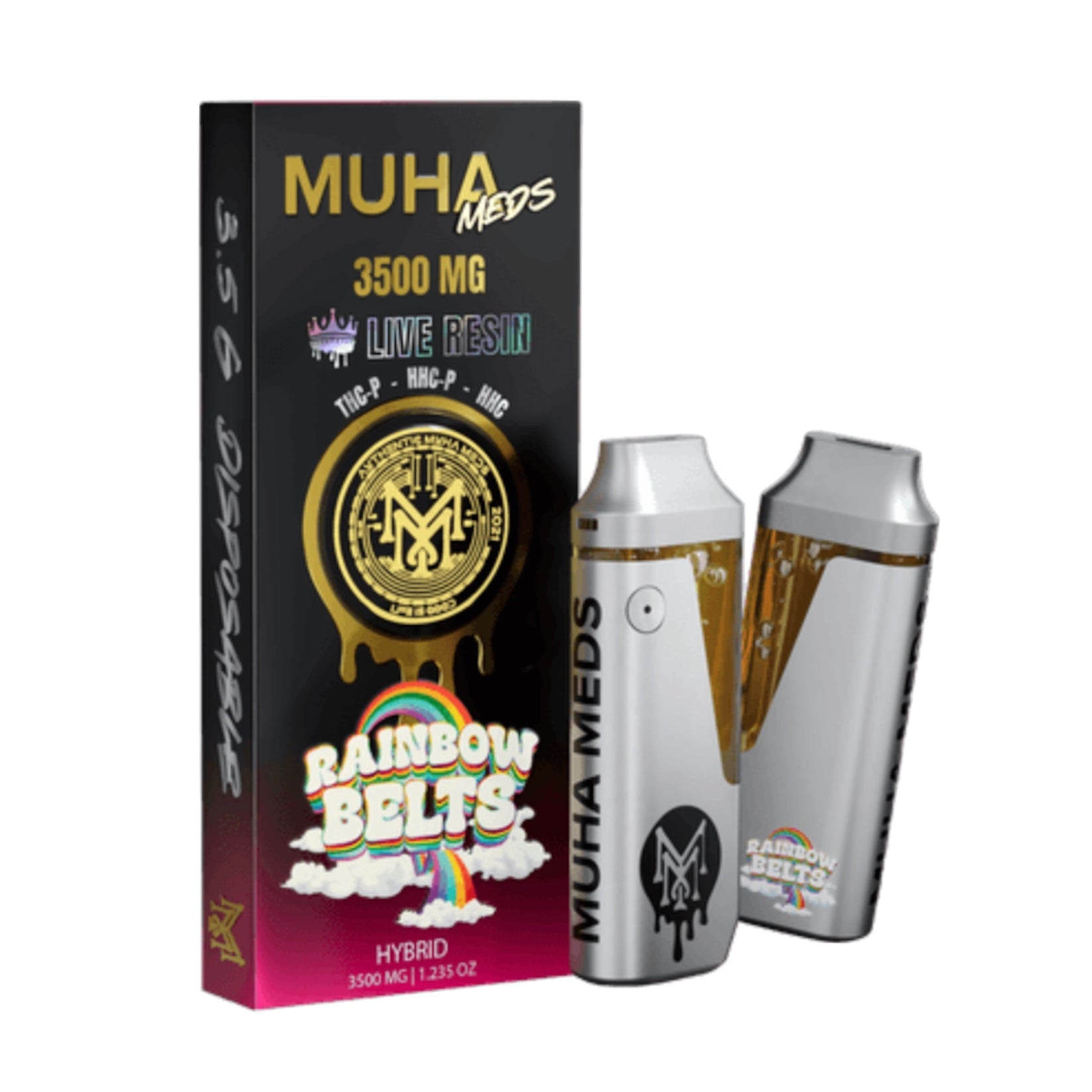 Muha Meds Live Resin HHC + THC-P Vaporizer - 3500mg - Everything 420