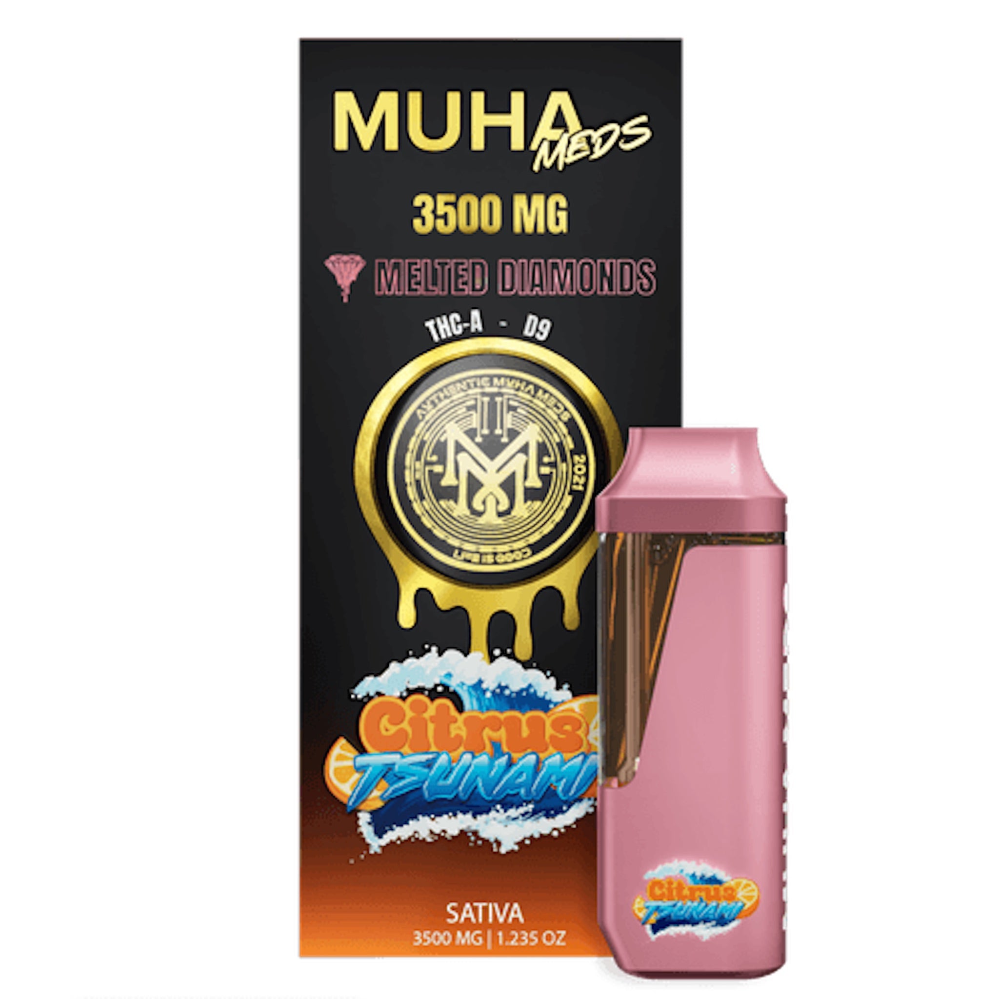 Muha Meds Melted Diamonds THC-A + Delta 9 Vaporizer - 3500mg ...