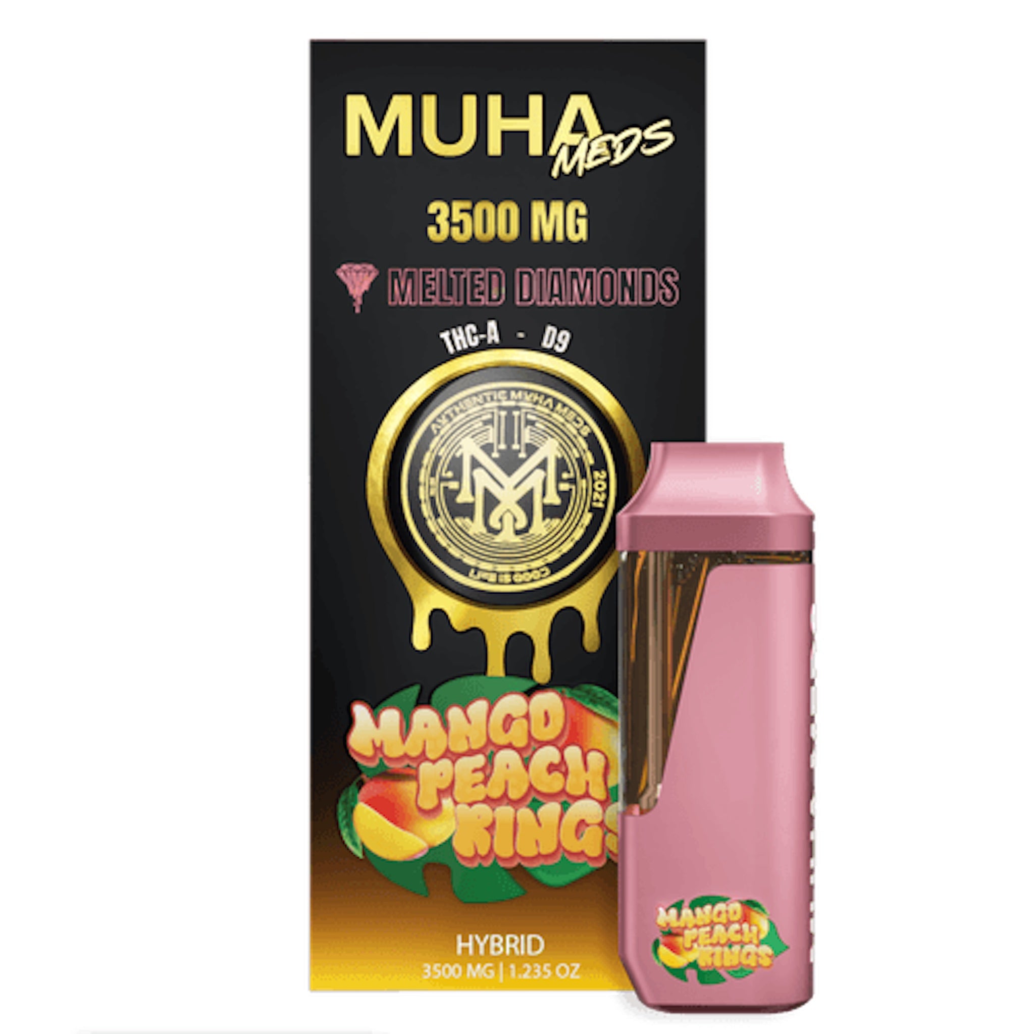Muha Meds Melted Diamonds THC-A + Delta 9 Vaporizer - 3500mg ...