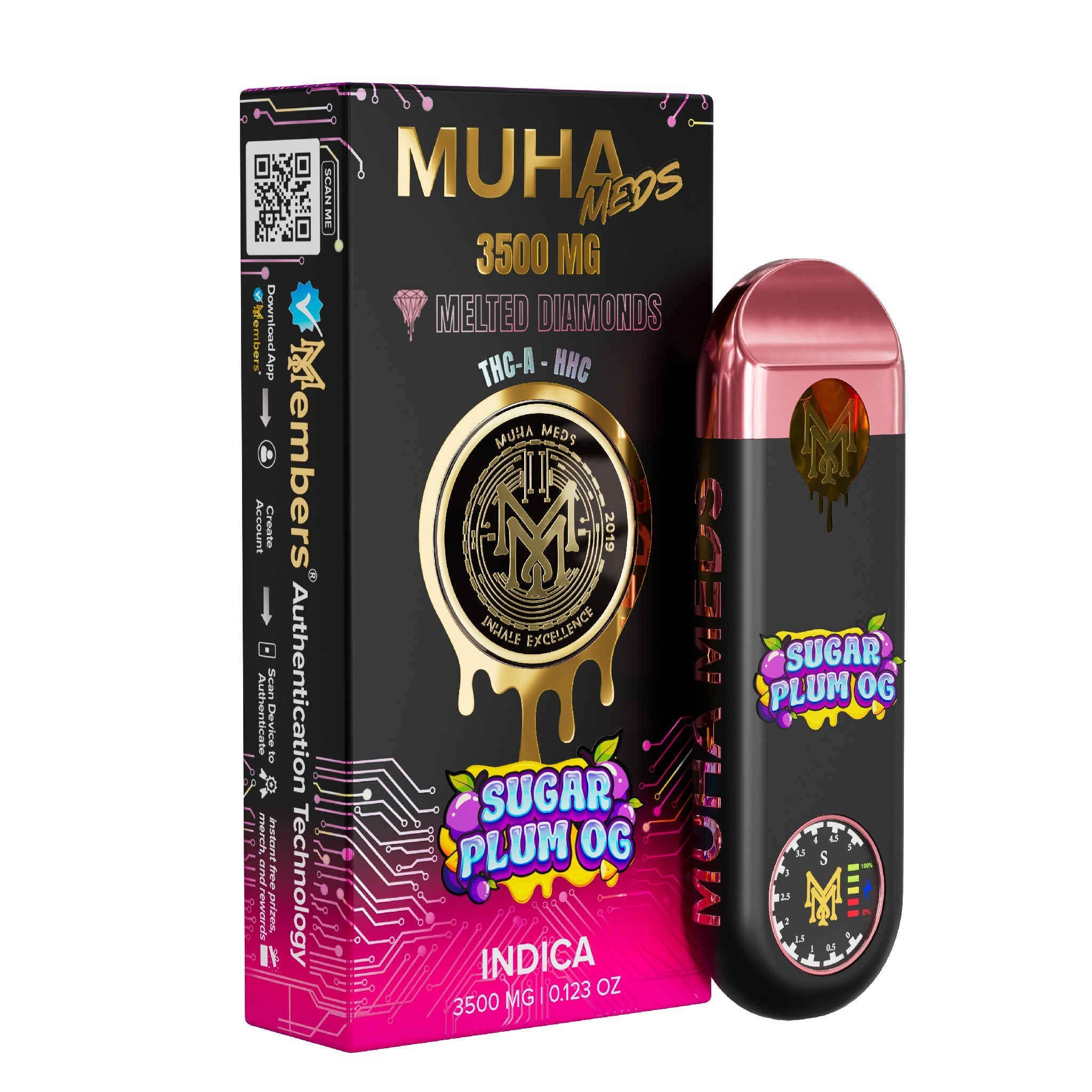Muha Meds Melted Diamonds THC-A New Gen 3 Vaporizer - 3500mg ...