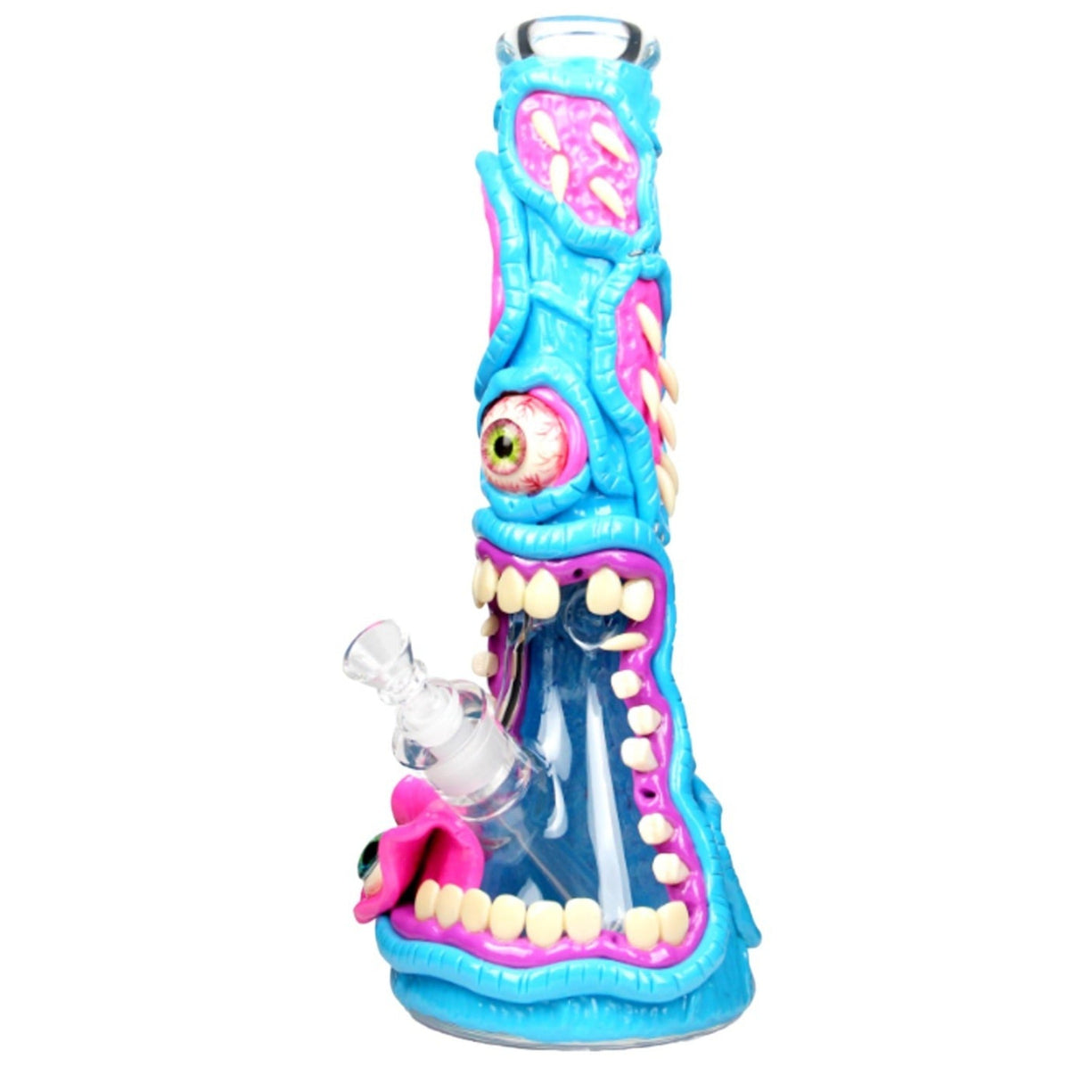 Necrotic Neon Monster Bong - 14in - Everything 420
