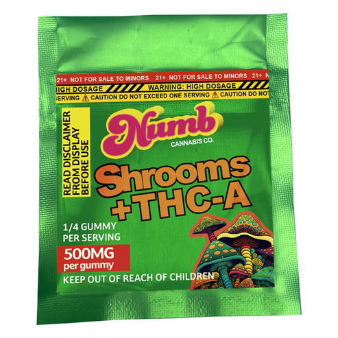 Numb Magic Mushroom + THC-A Gummy - 500mg - Everything 420