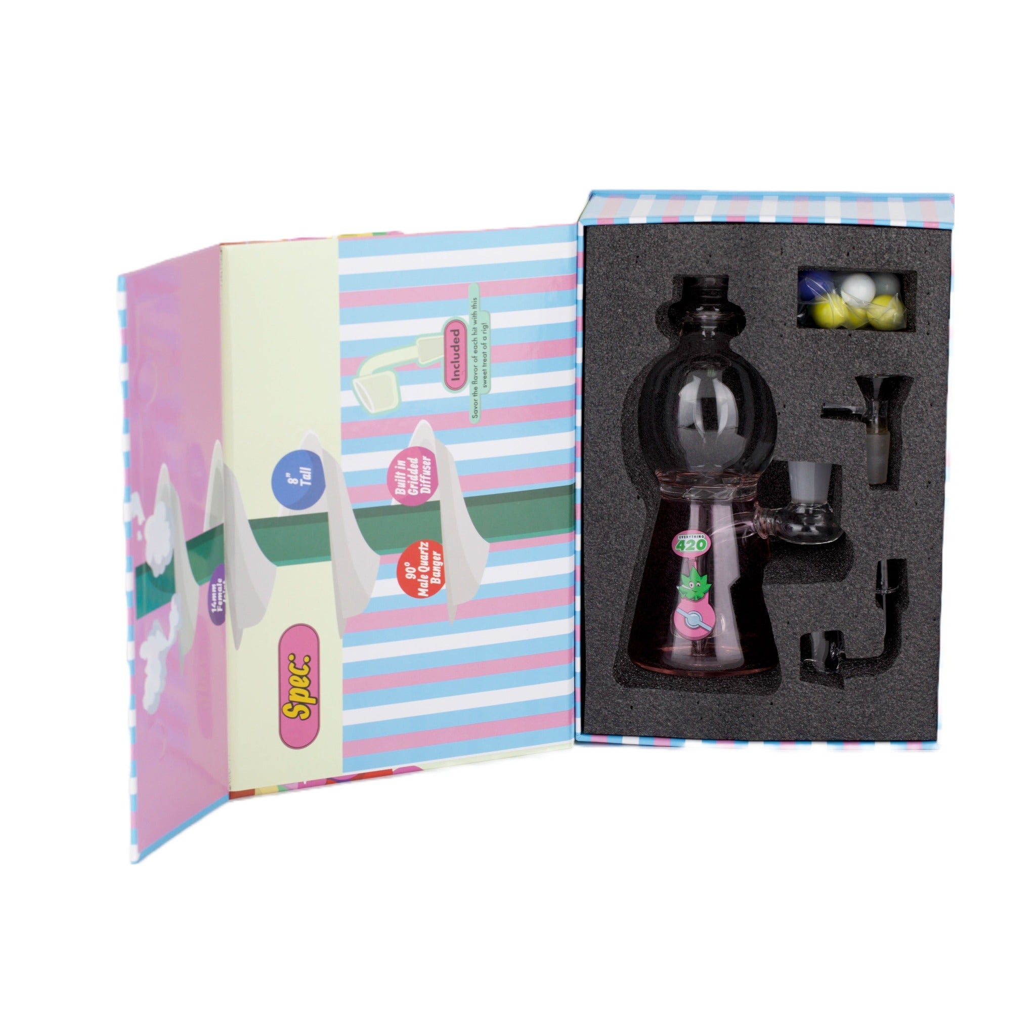 Pink Bubblegum Dab Rig - 8in - Everything 420