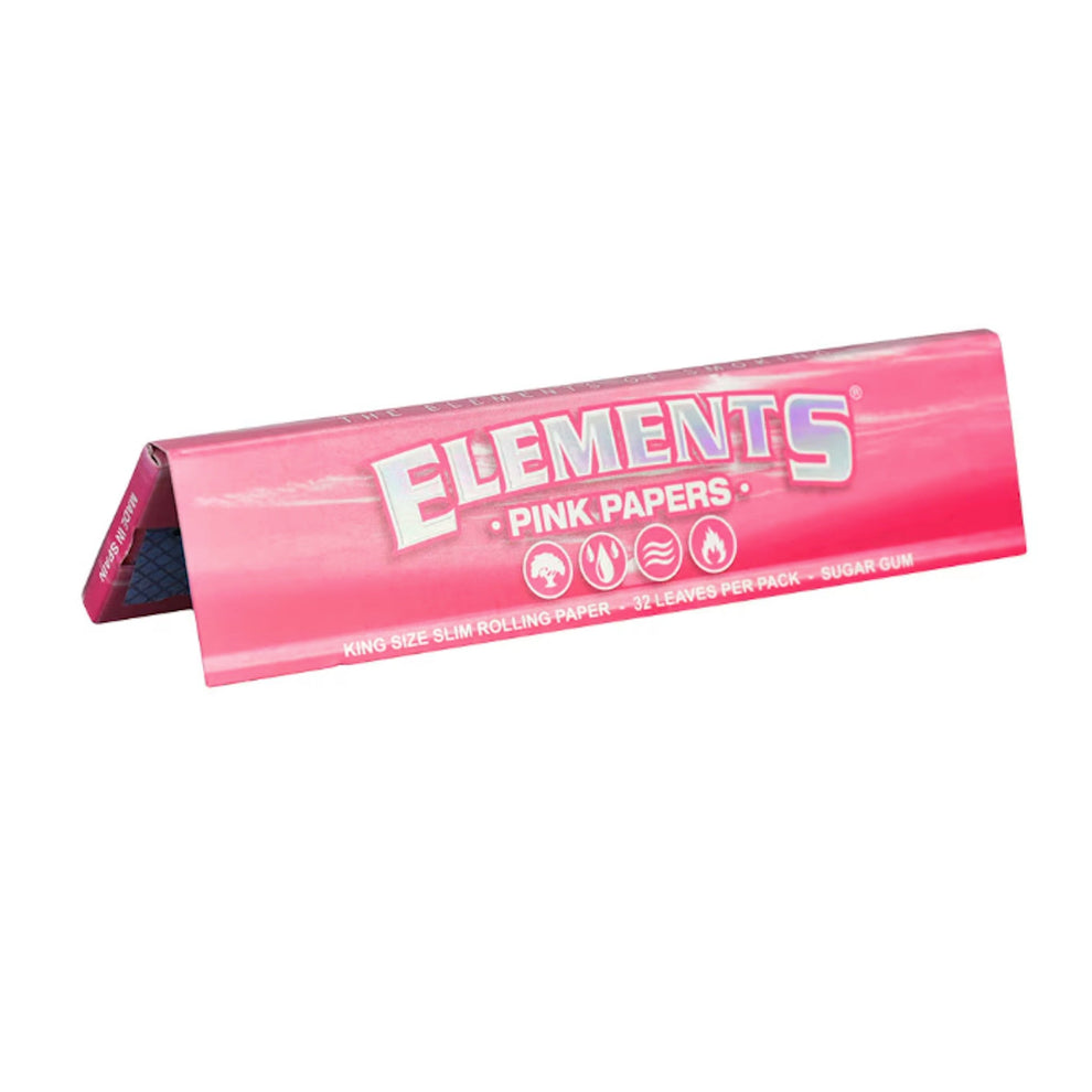 Pink Elements Pink Rolling Papers - King Size Slim - Everything 420