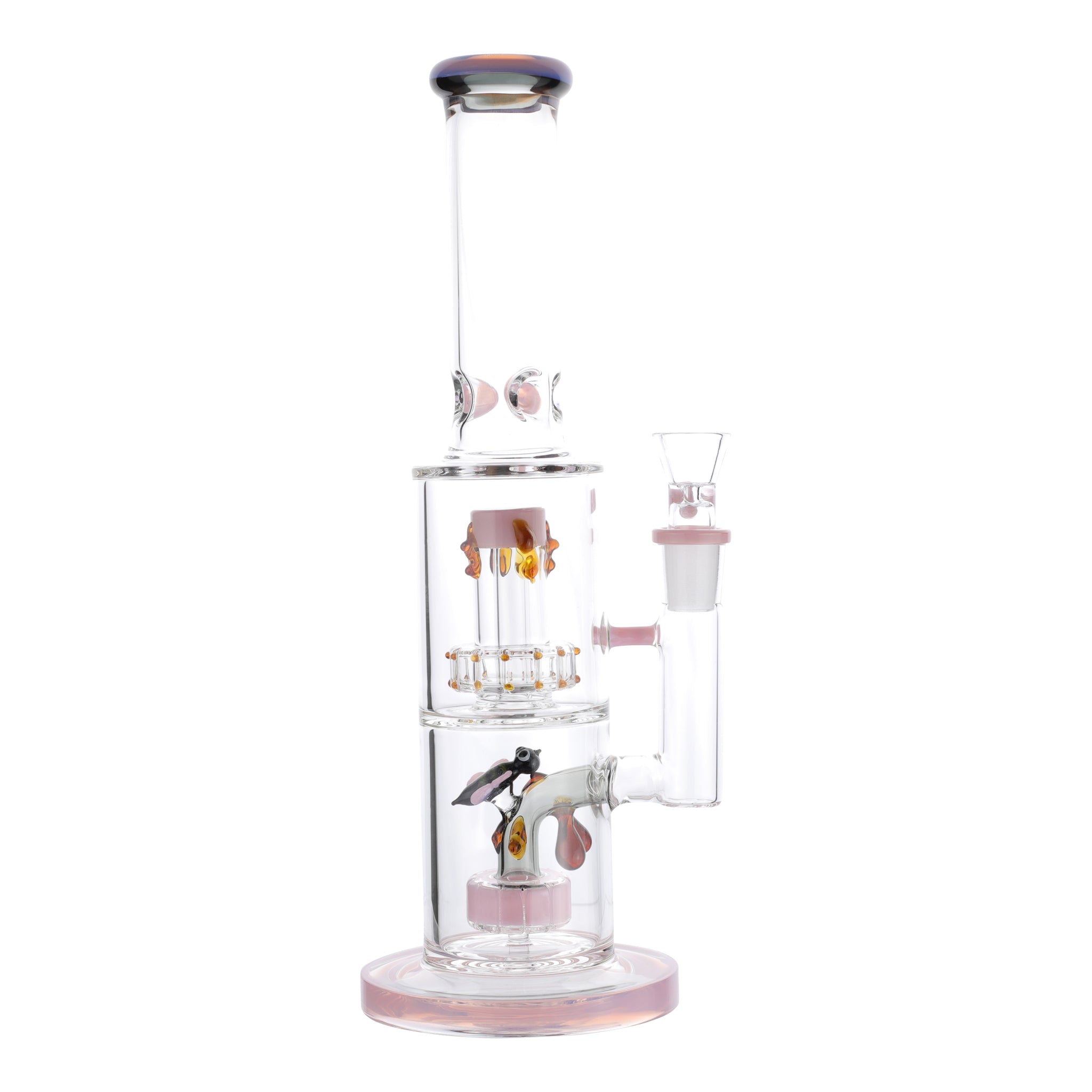 Pink Honey Hive Percolator Bong - 14in - Everything 420