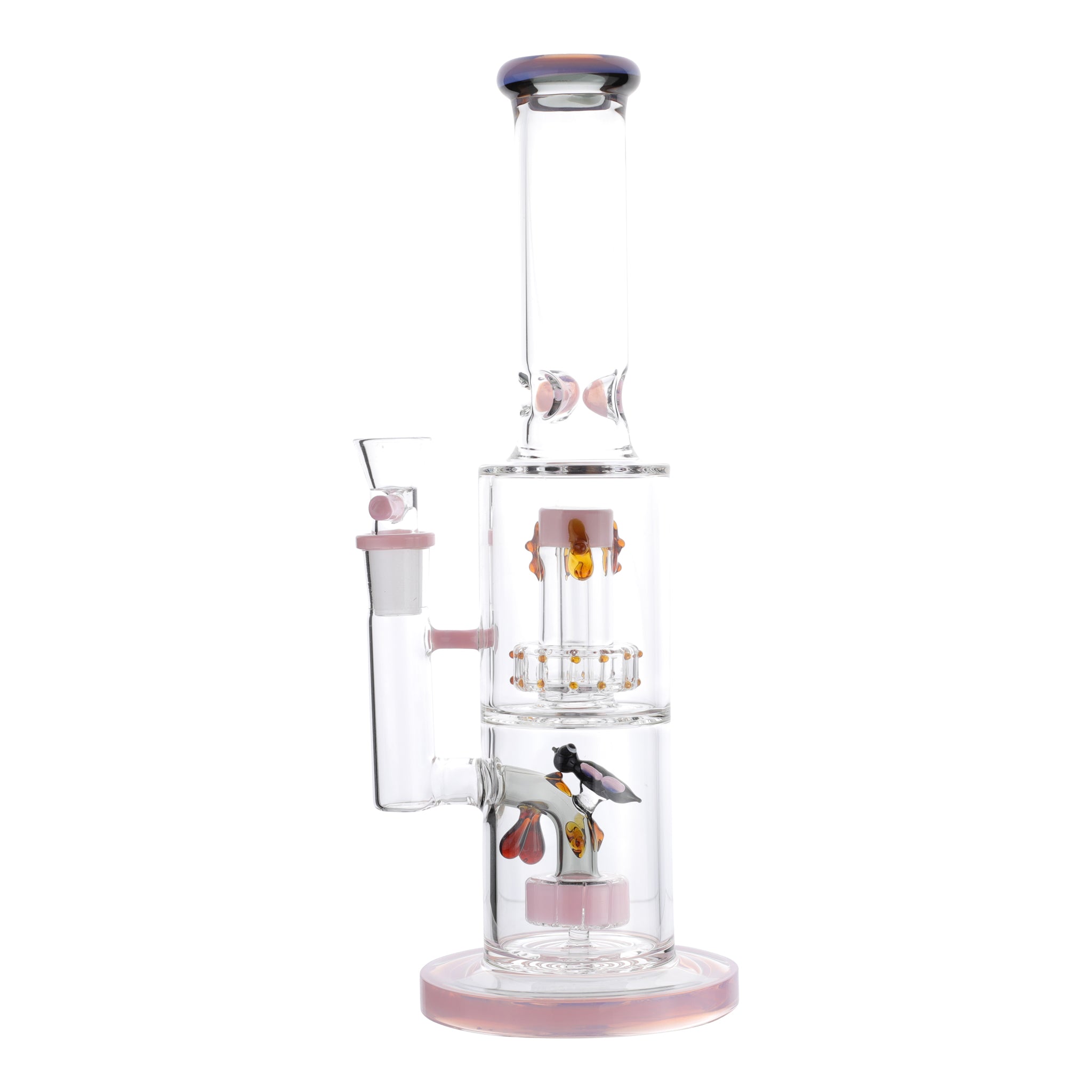 Pink Honey Hive Percolator Bong - 14in - Everything 420