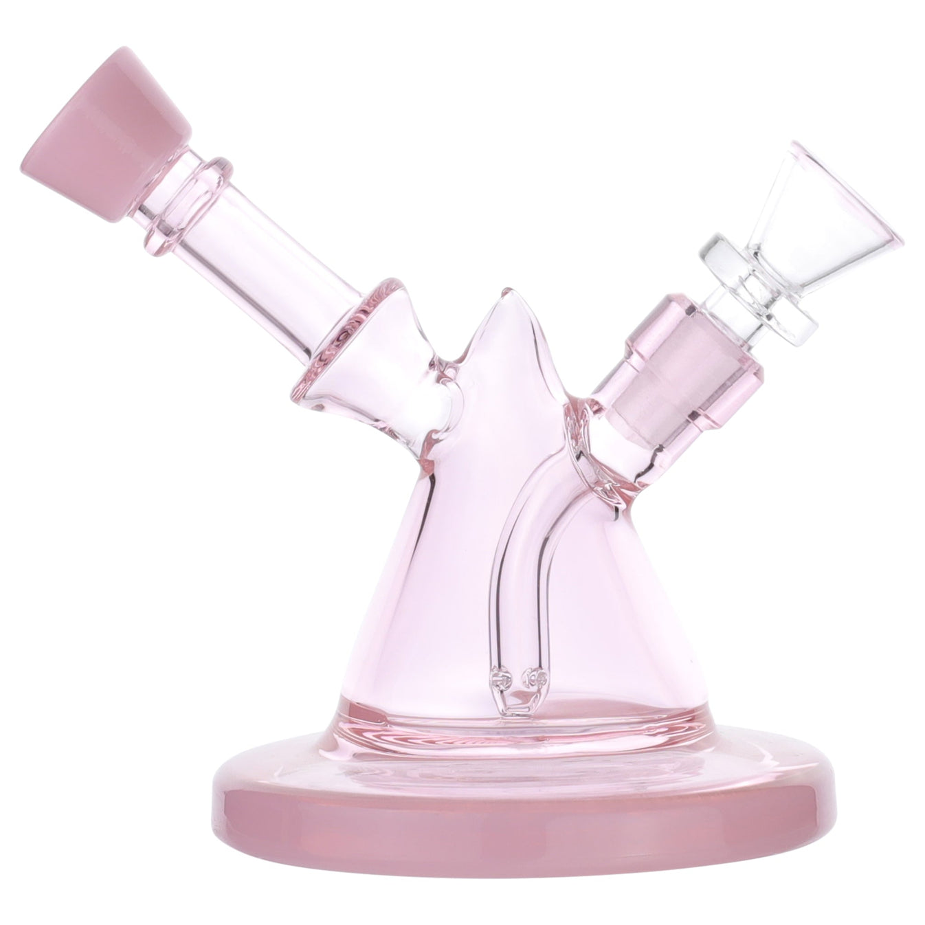 Pink Pyramid Scheme Bubbler Bong - 6in - Everything 420