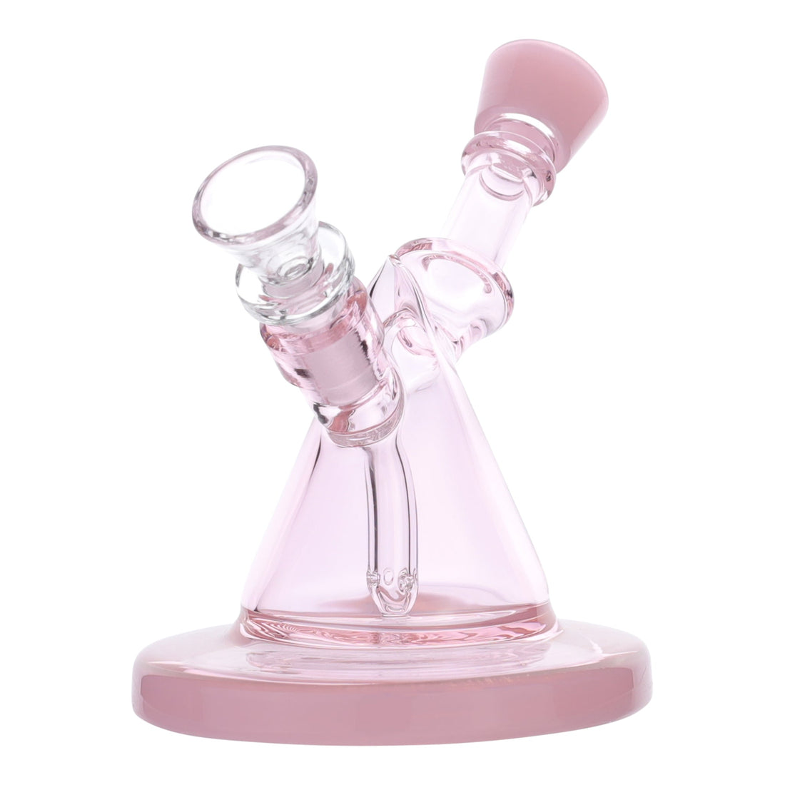 Pink Pyramid Scheme Bubbler Bong - 6in - Everything 420