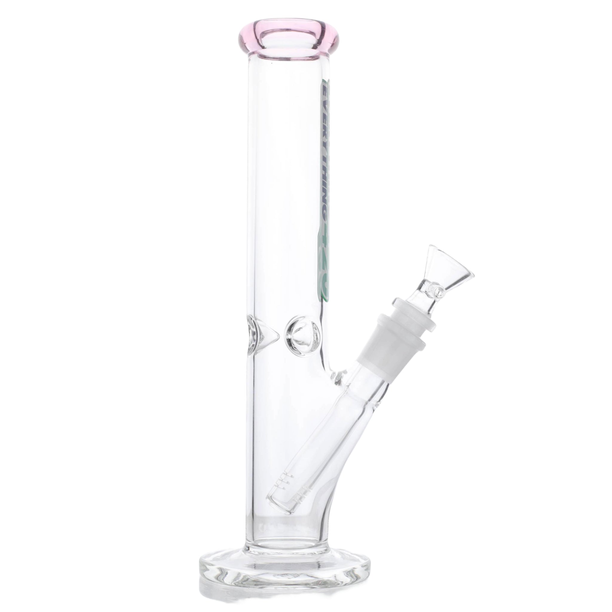 Pink Tip Straight Tube Bong - 10in - Everything 420