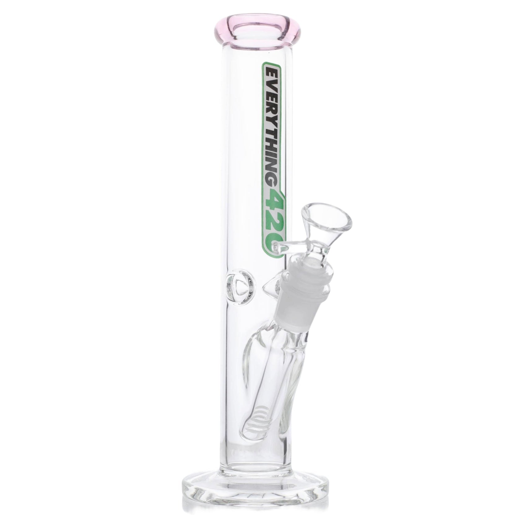 Pink Tip Straight Tube Bong - 10in - Everything 420