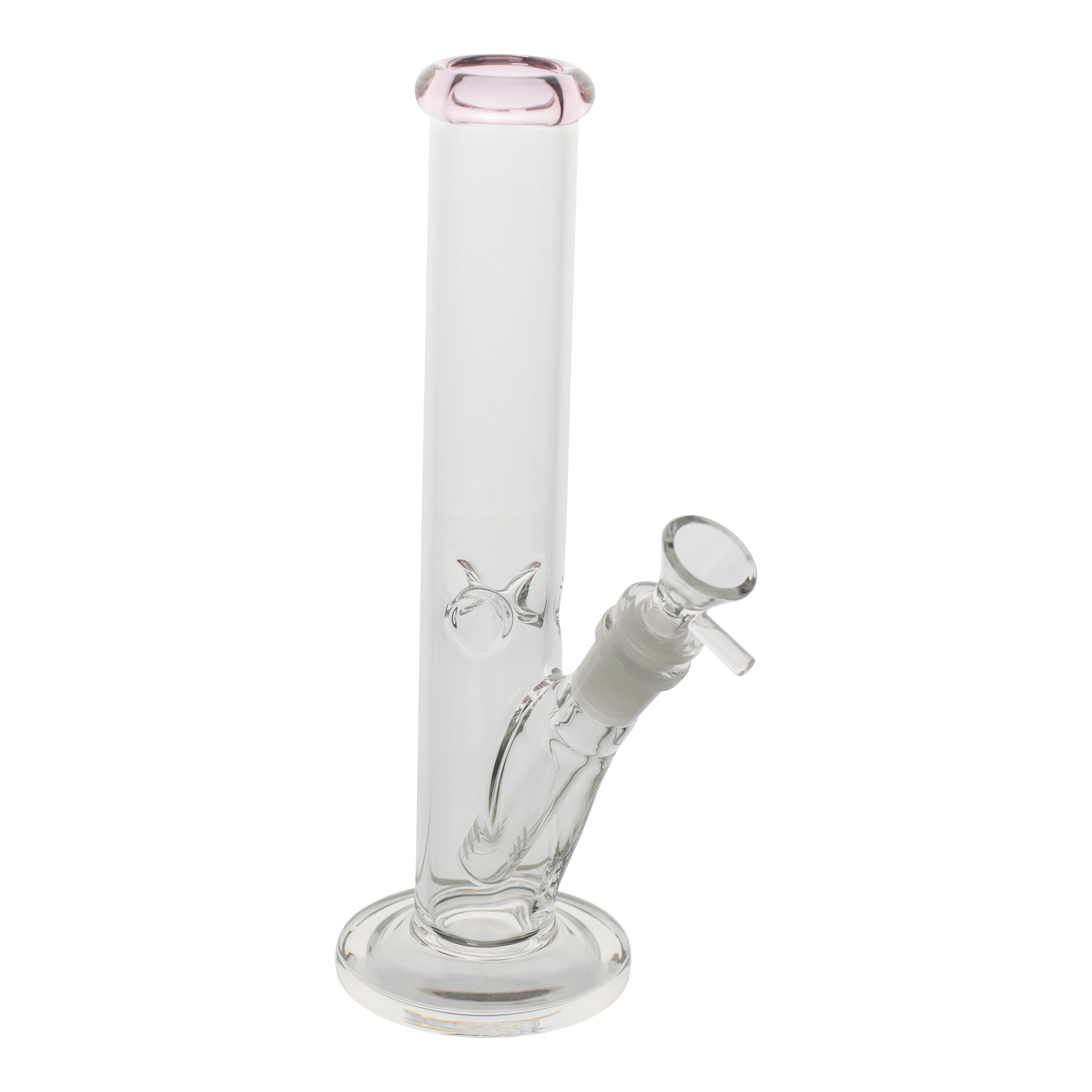 Pink Tip Straight Tube Bong - 11in - Everything 420